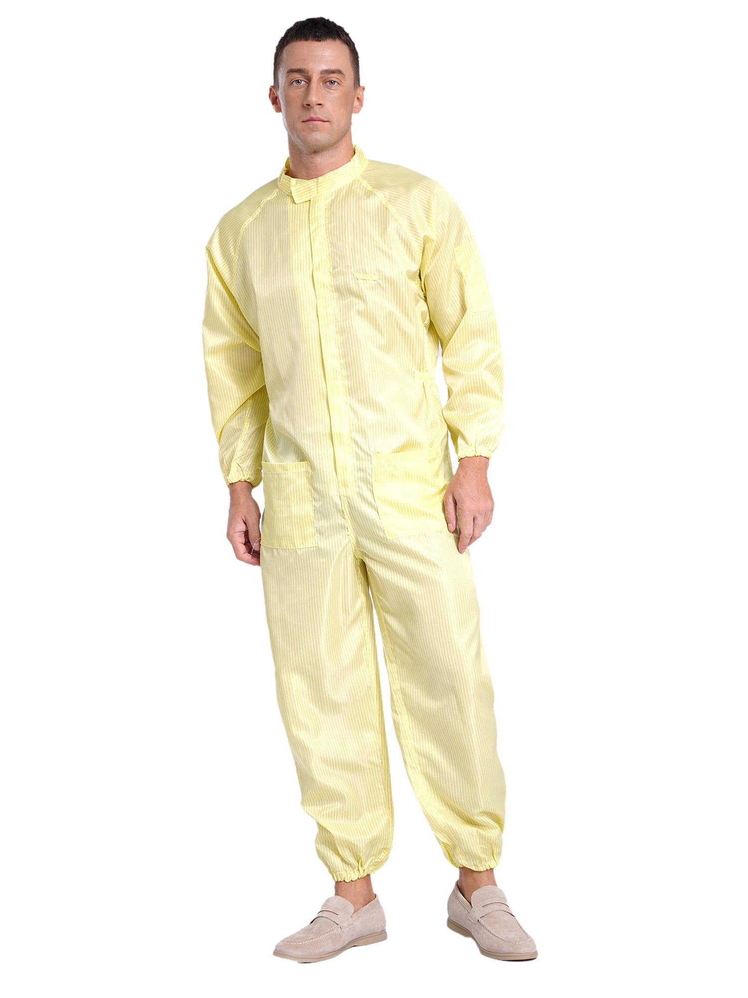 Eandarui Men's One Piece Work Coveralls Jumpsuits Long Sleeves Front ...