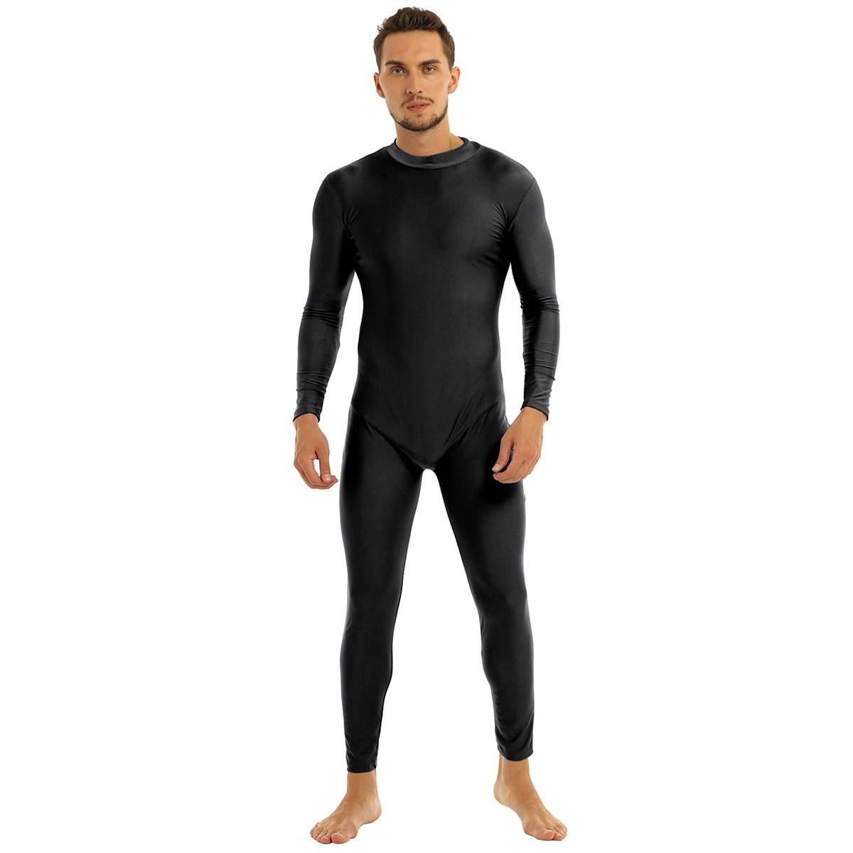 Eandarui Mens Spandex Zentai Gymnastics Full Body One Piece Jumpsuit ...