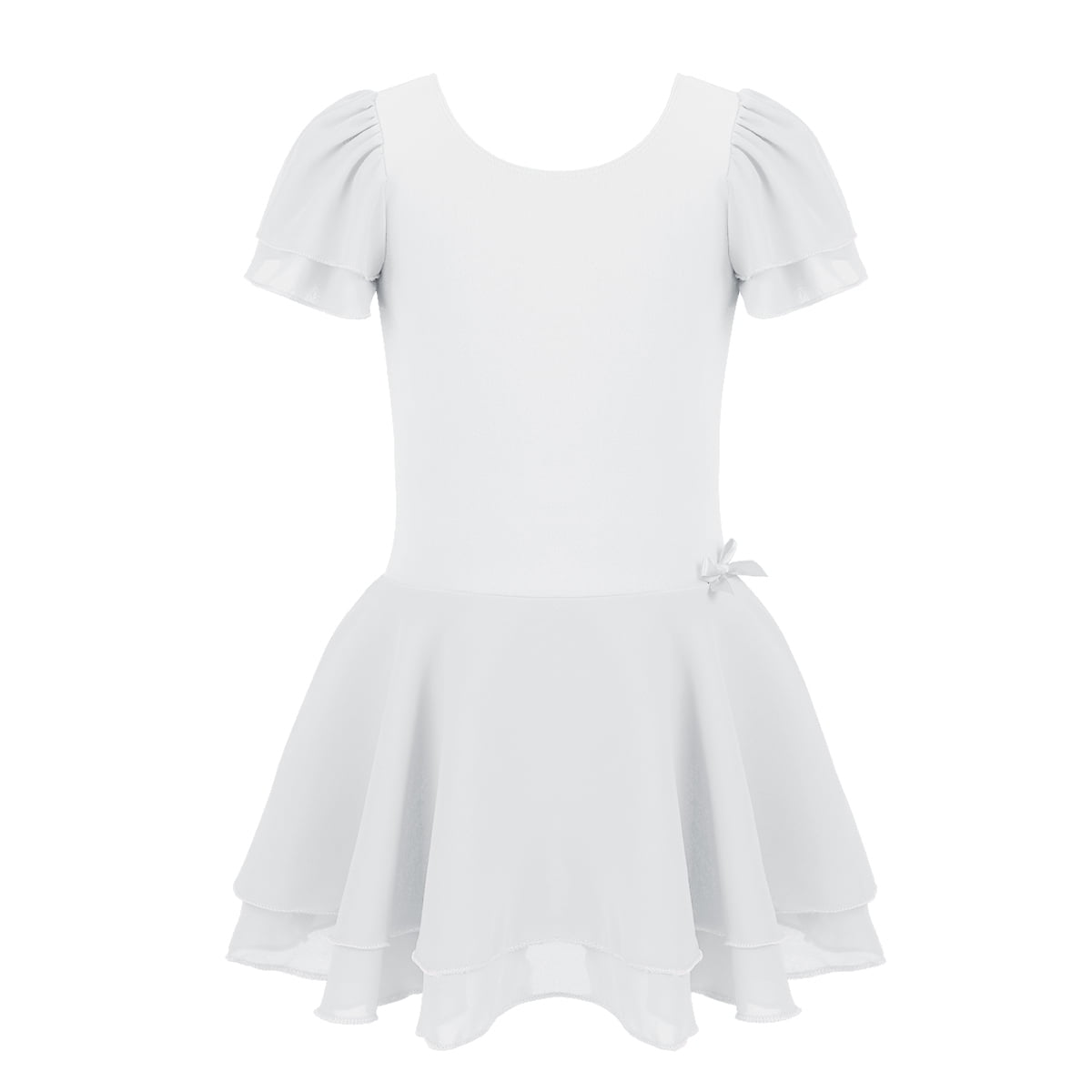 Eandarui Ruffle Sleeve Ballet Dance Leotard with Skirt Tutu Dance ...