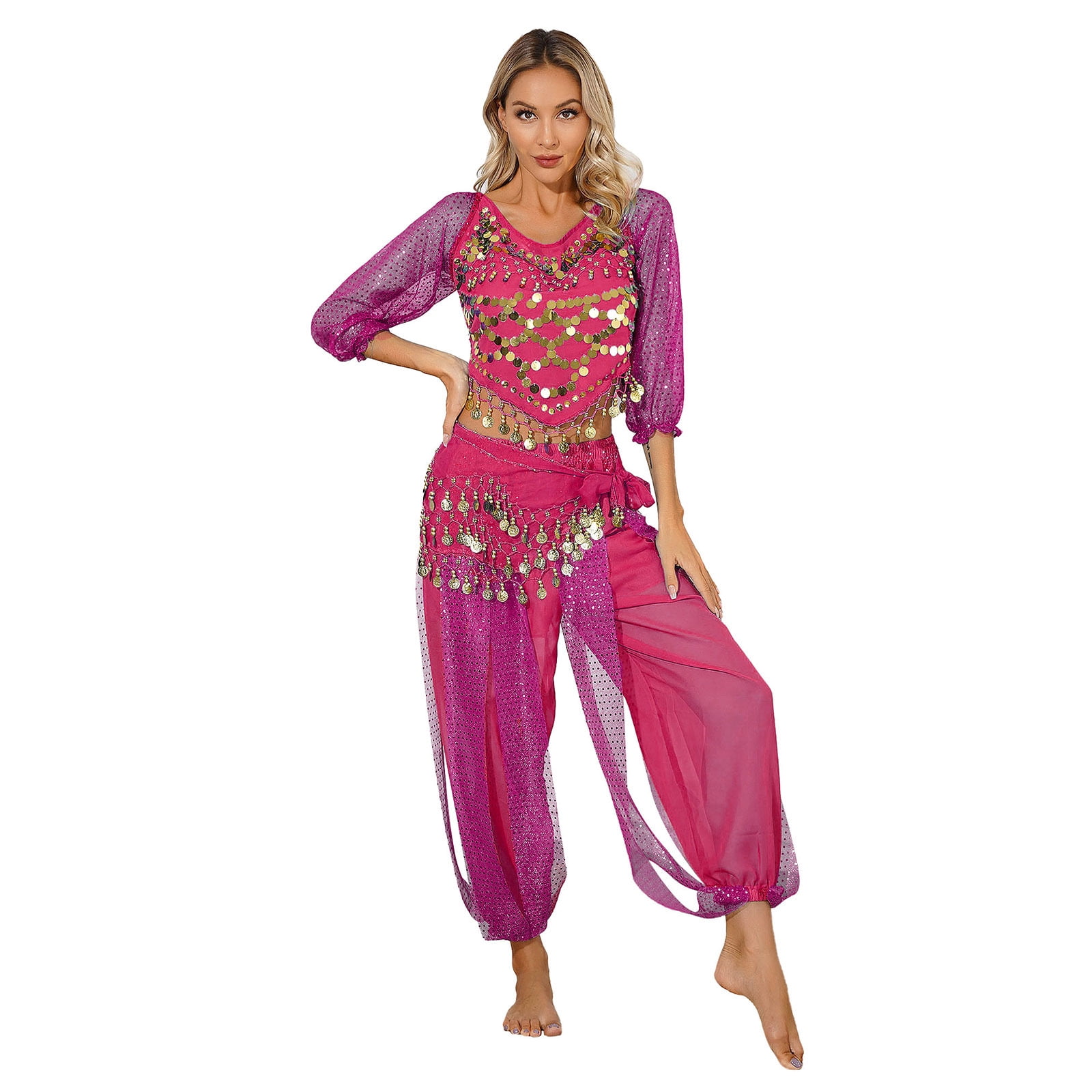 Eandarui Women's Belly Dance Outfit Performance Bollywood Indian ...