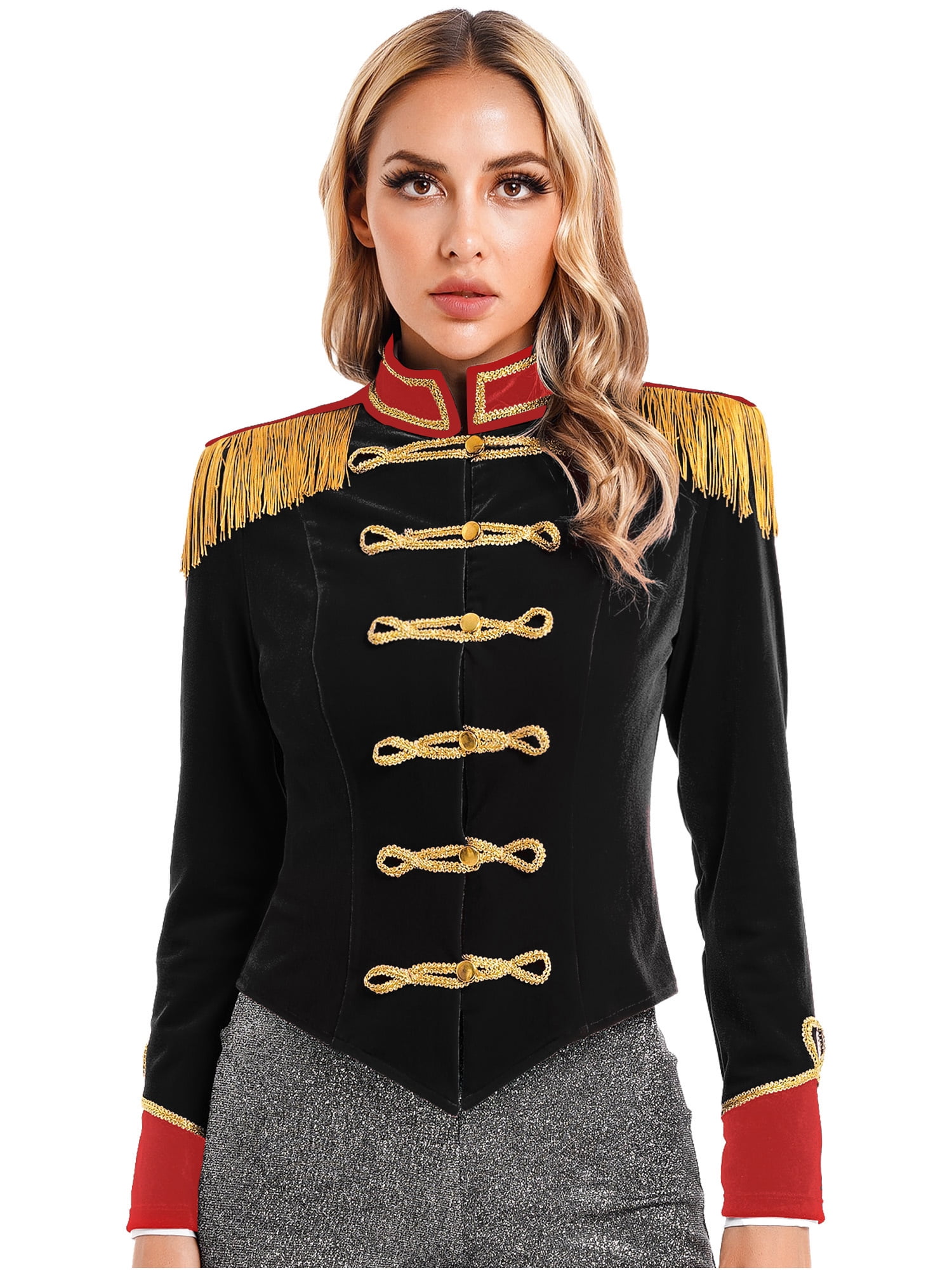Eandarui Women's Ring Master Jacket Circus Marching Band Uniform Outfit ...