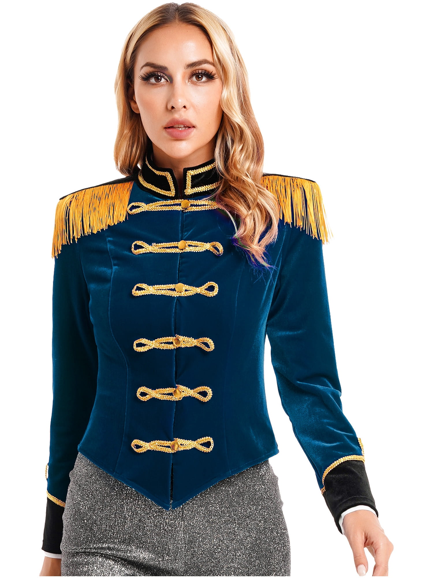 Eandarui Women's Ring Master Jacket Circus Marching Band Uniform Outfit ...