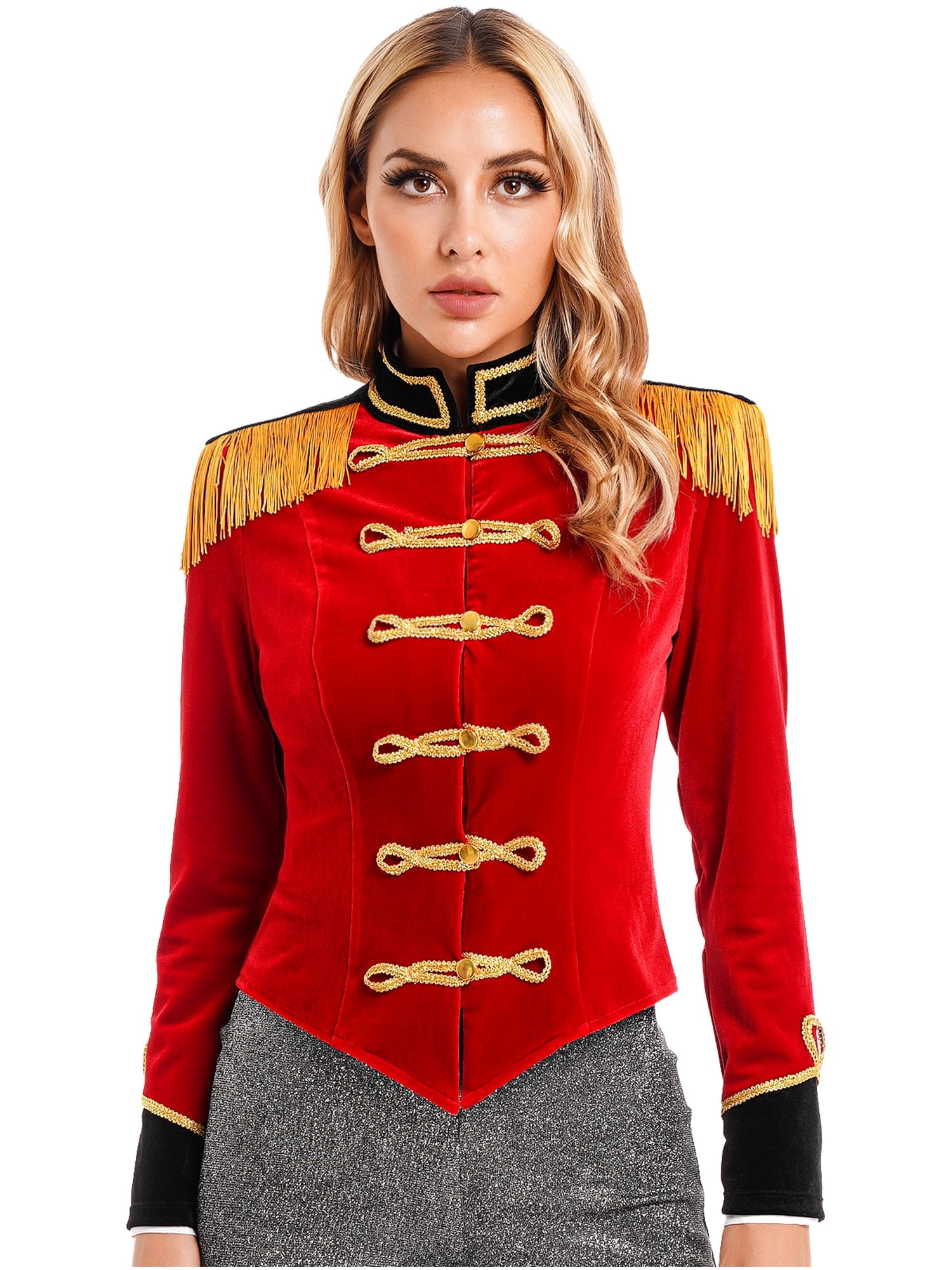 Eandarui Women's Ring Master Jacket Circus Marching Band Uniform Outfit ...