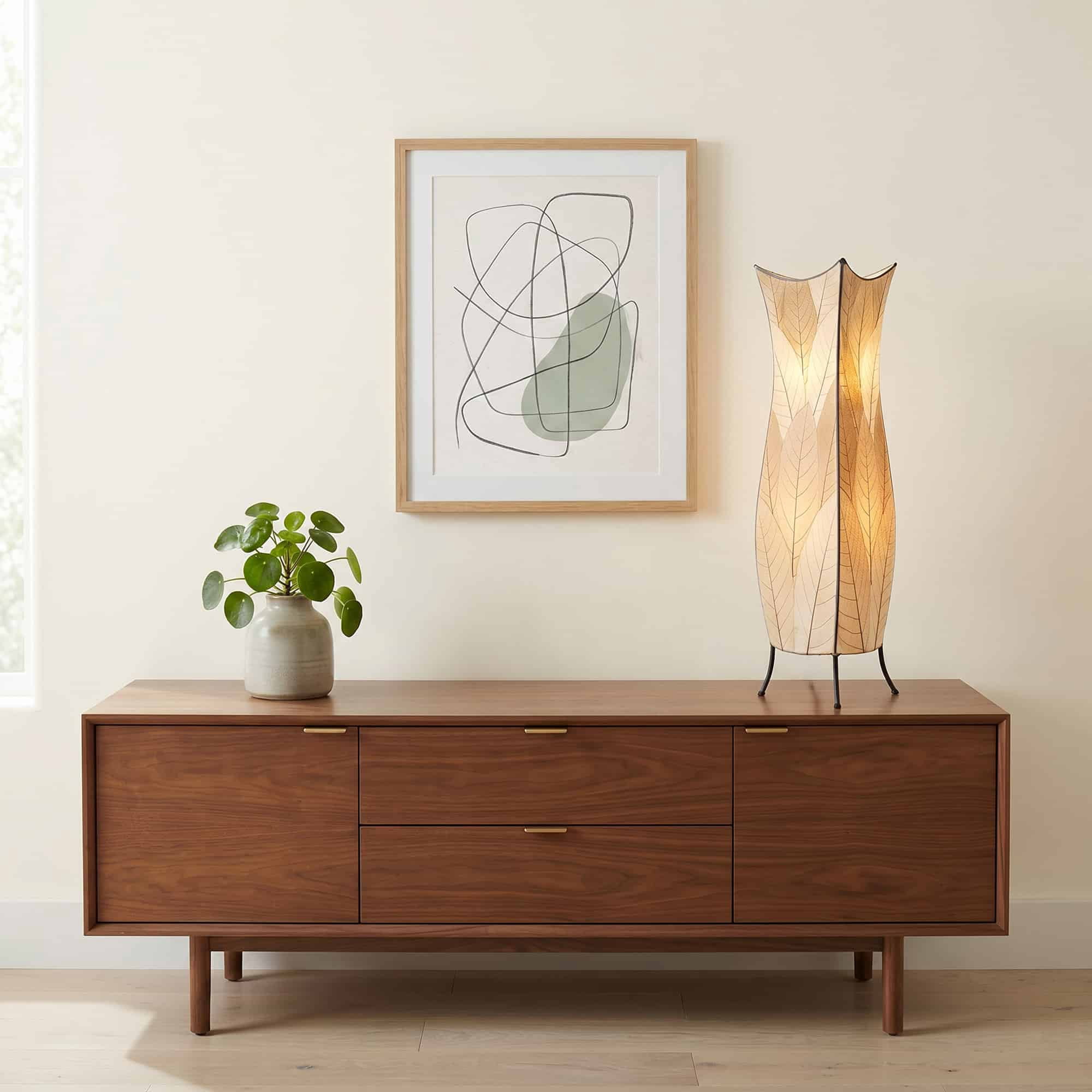 Eangee Home Design Flowerbud Large Floor Lamp, Shade Made Of Cocoa ...