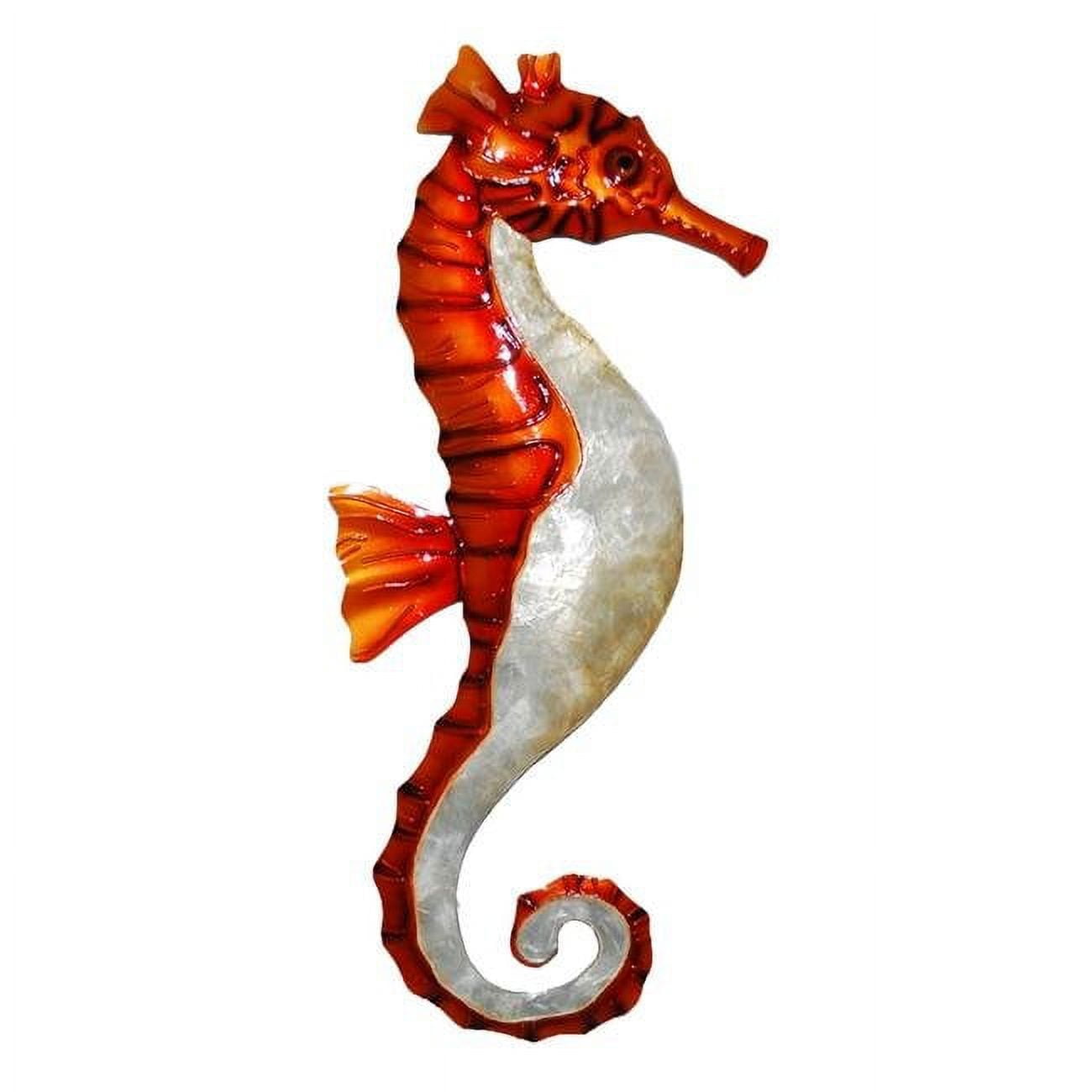 Eangee Home Design esh178 Wall Seahorse Red & Pearl - Walmart.com