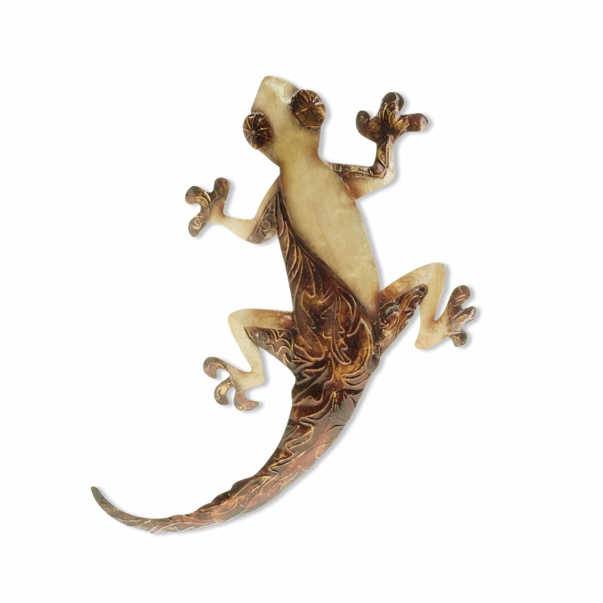 Eangee Gecko Wall Decor Pearl And Tan - Walmart.com
