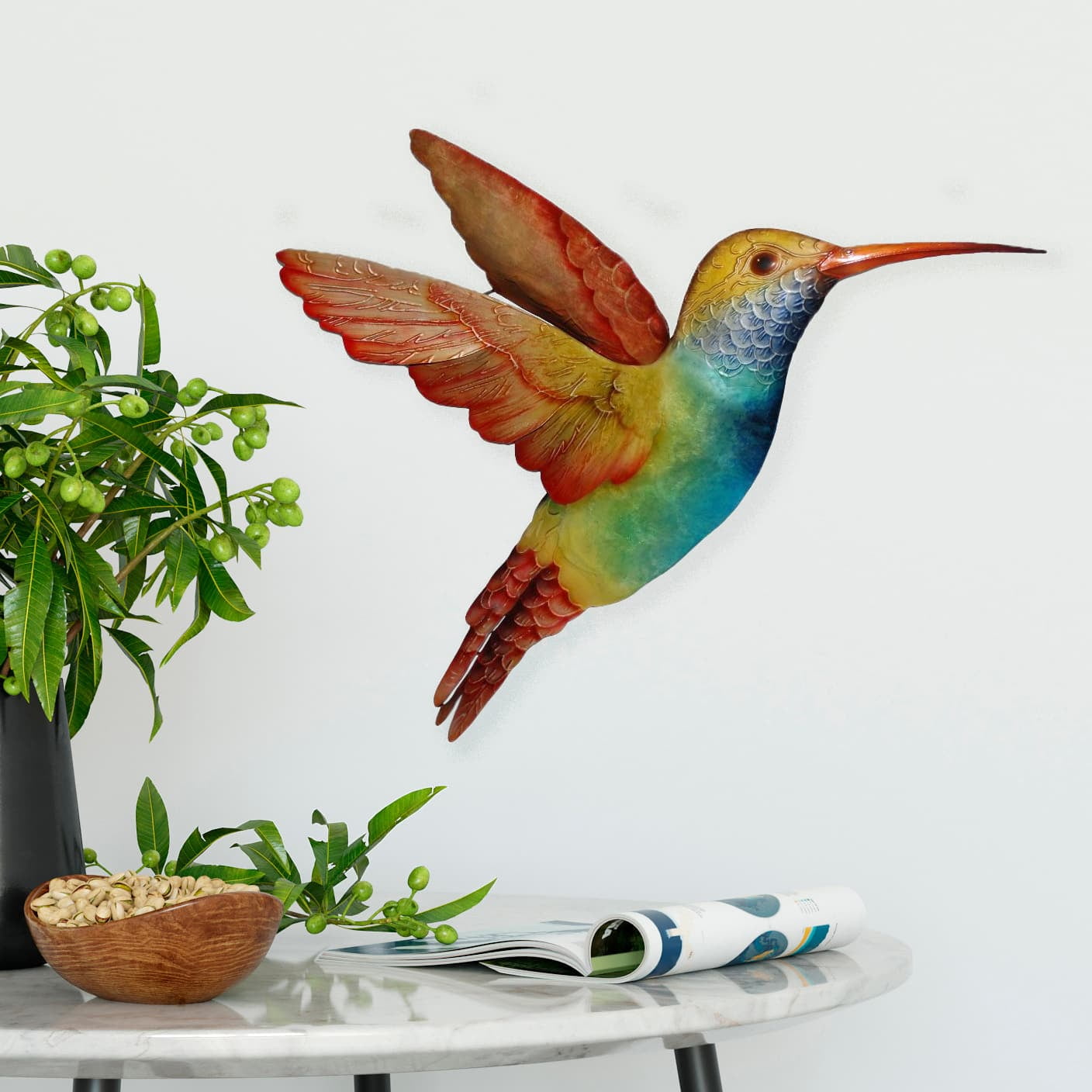 Eangee Hummingbird Wall Decor Large Rainbow - Walmart.com