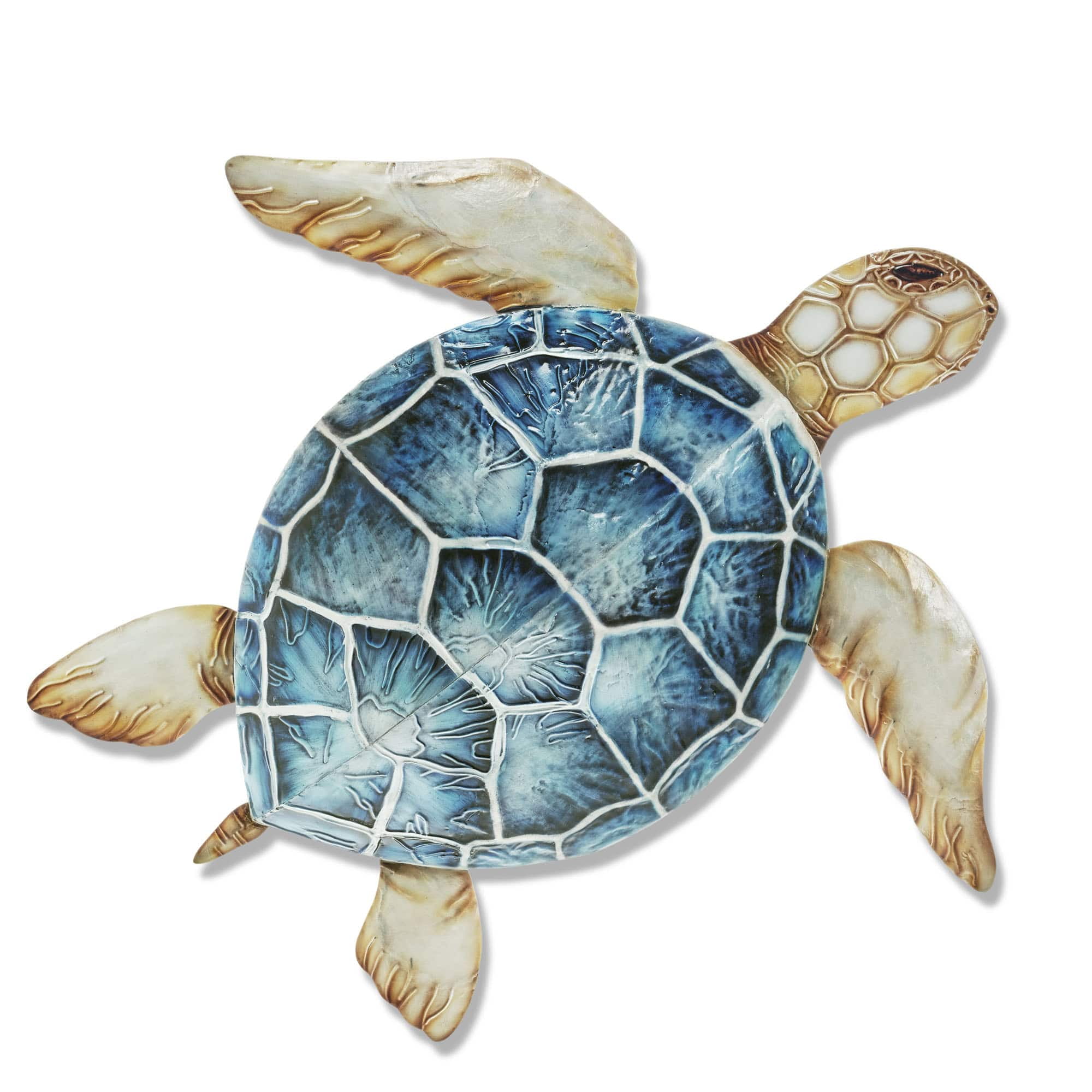 Eangee Home Design Sea Turtle Wall Decor Blue, Capiz and Metal, Indoor ...
