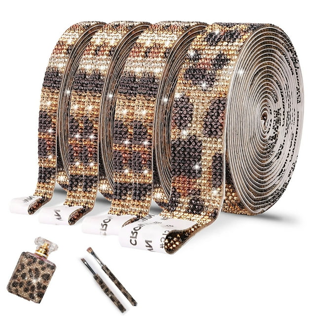 Eanloly 4 Rolls Self Adhesive Crystal Rhinestone Ribbon Art & Craft ...