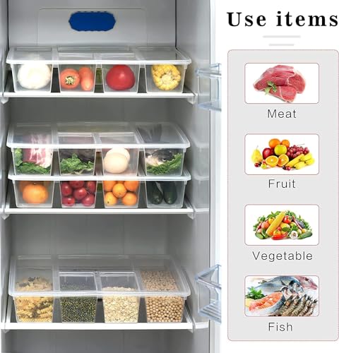 Eanpet 4Pack Veggie Tray with Lid 5 Compartment Food Container with ...