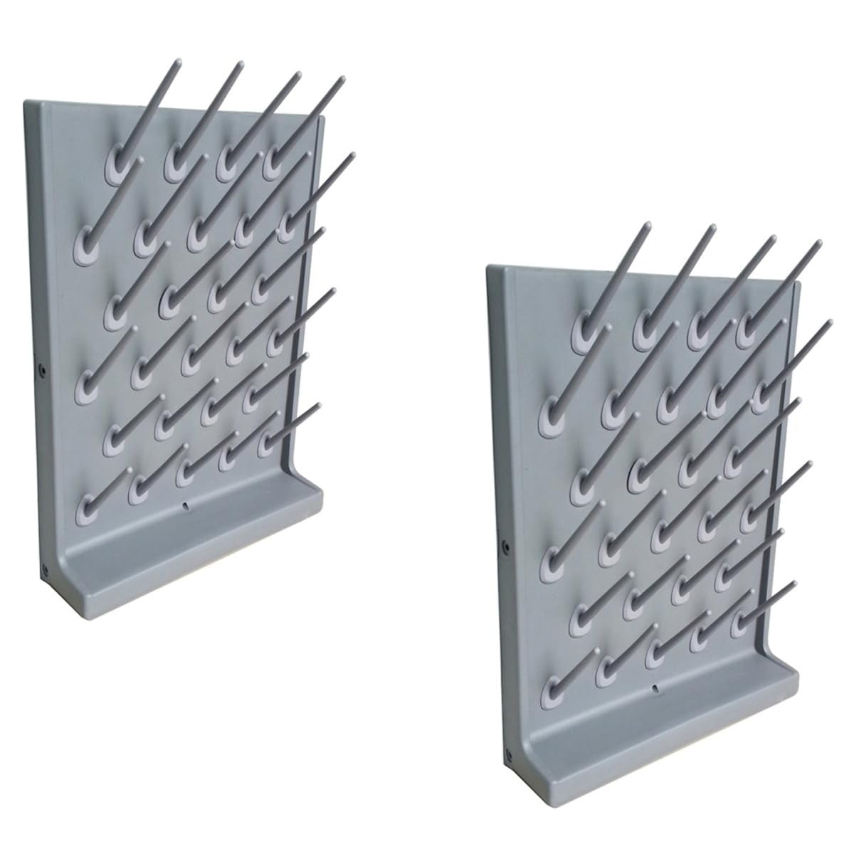 Eapmic 2 Pcs Laboratory Drying Rack Detachable 27 Pegs Wall Mount ...