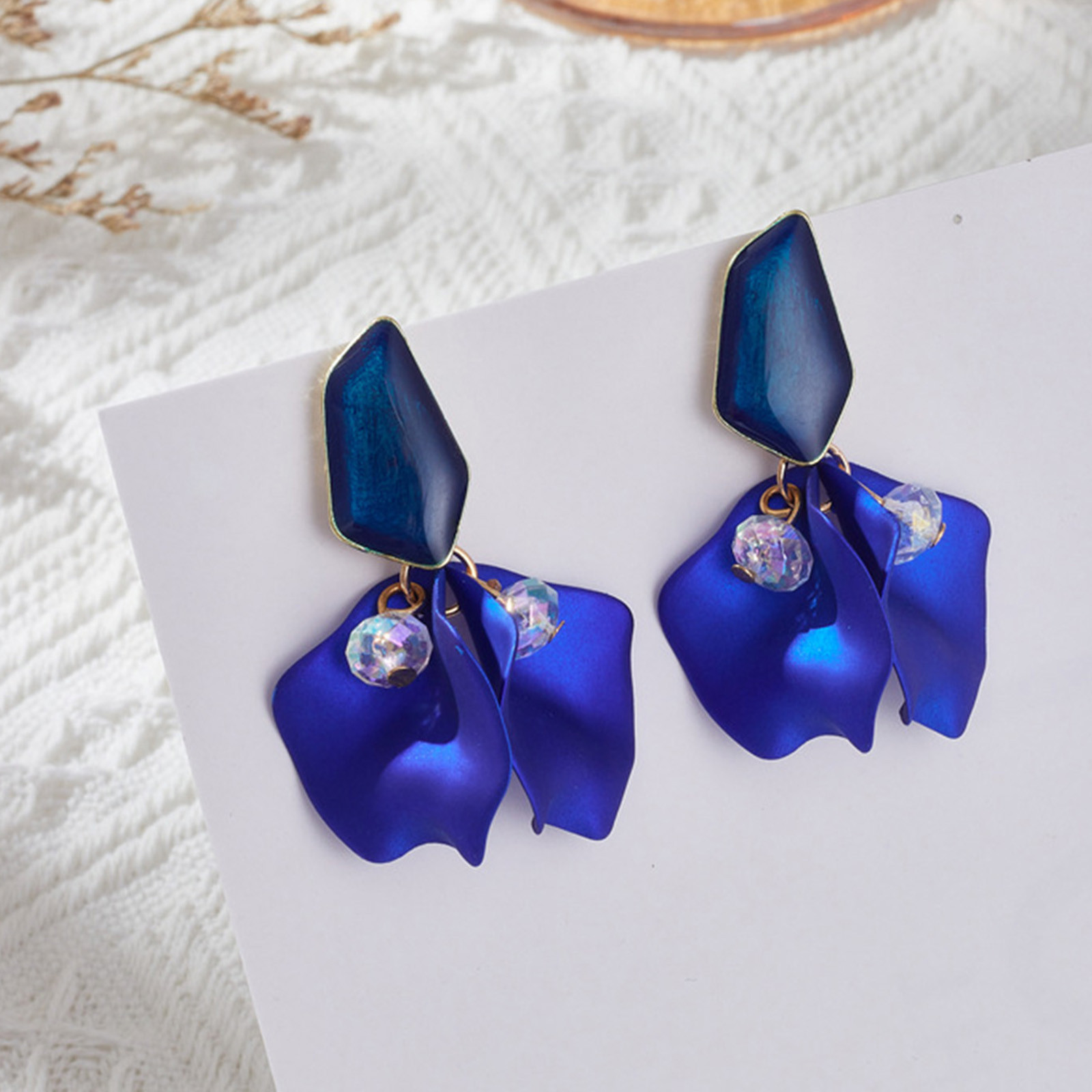 Ear Accessories Women Lady Elegant Enamel Ear Drops With Colored Floral ...