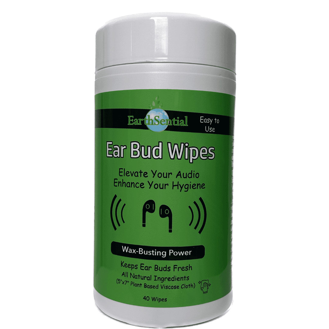 Ear Bud Wipes by Earthsential 40 Count All Natural Wax Cleaner Wipes ...