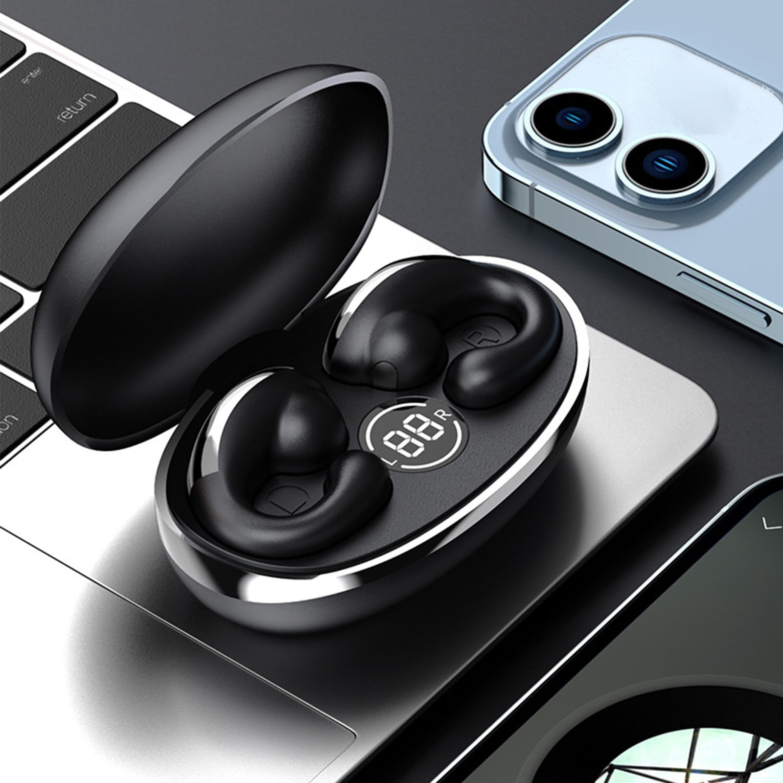 Ear Buds Bluetooth 5.3 Earphones True Wireless Earphone With Mic Button ...