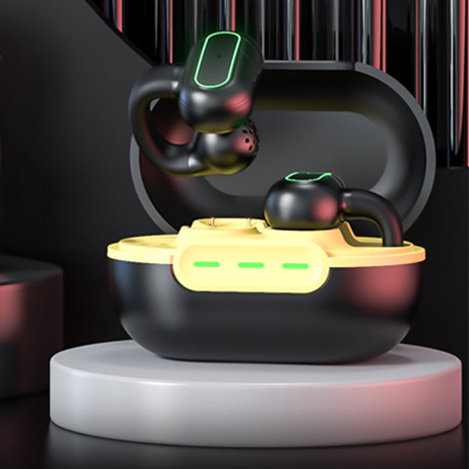 Ear Buds Clip-on Bluetooth Headset 5.3 Not Into The Ear Comfortable To ...