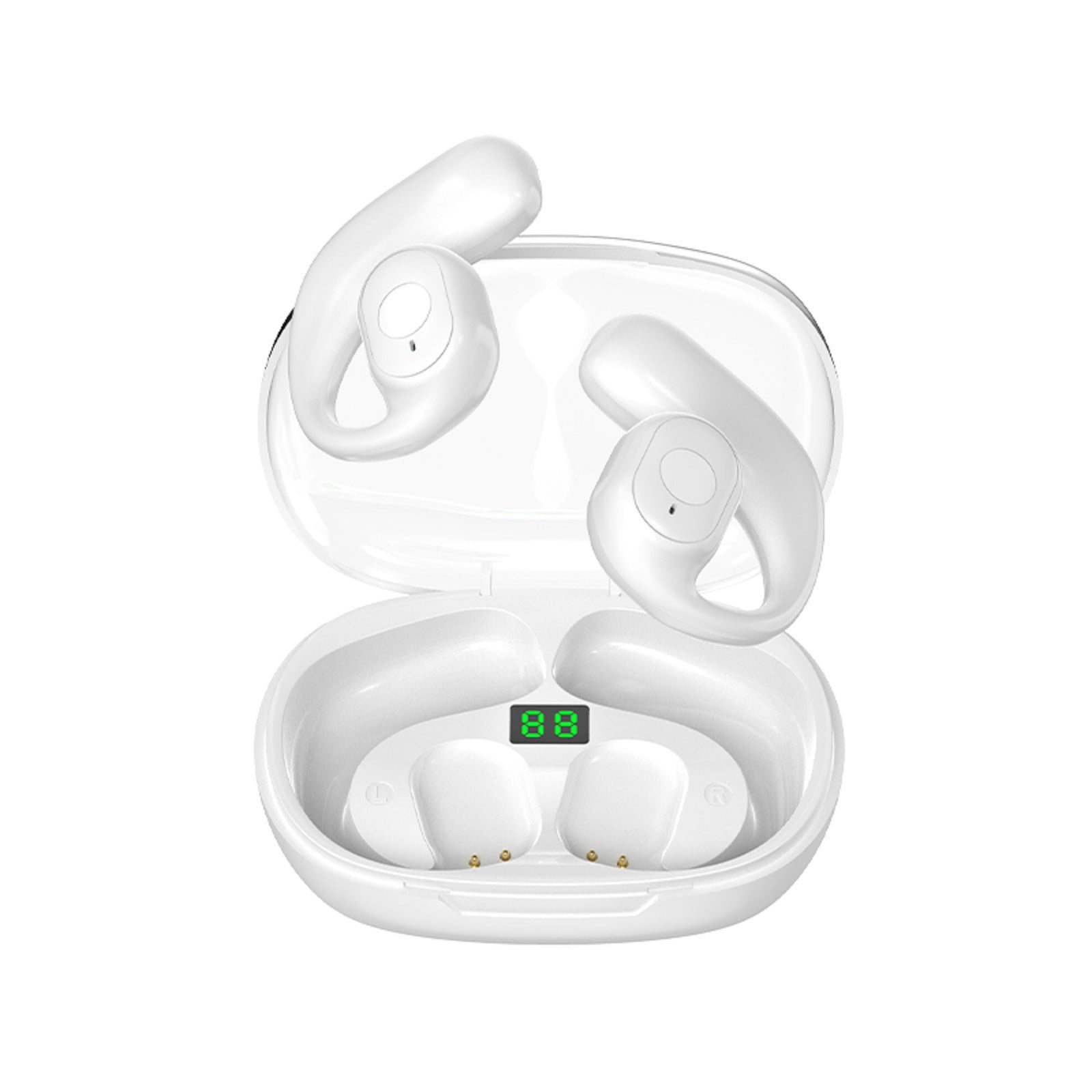Ear Buds with Ear Hooks, Half in Ear Bluetooth Earphones with Mic ...