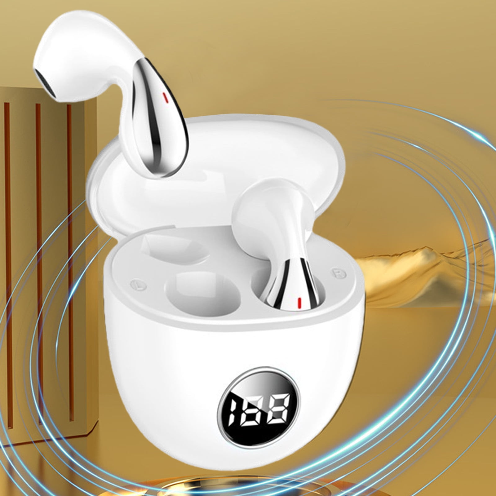 Ear Buds New Water Droplet Digital Display Bluetooth Earphones For ...
