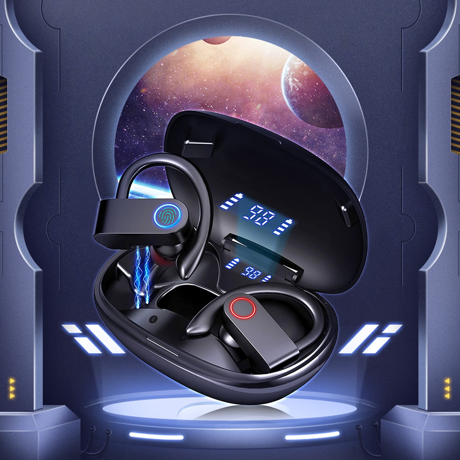 Ear Buds Open Ear Headphones Wireless Earbuds 80Hrs Playtime Bluetooth ...