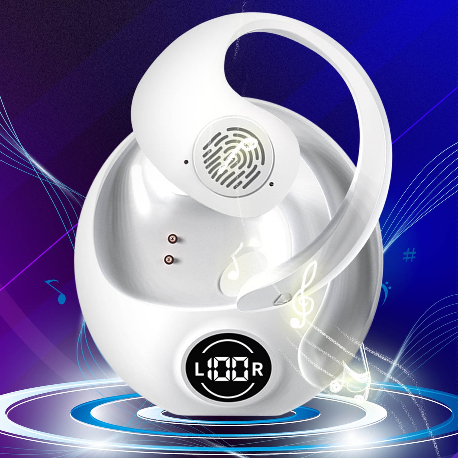 Ear Buds, Small Ball Digital Display Language Translator Headset ...
