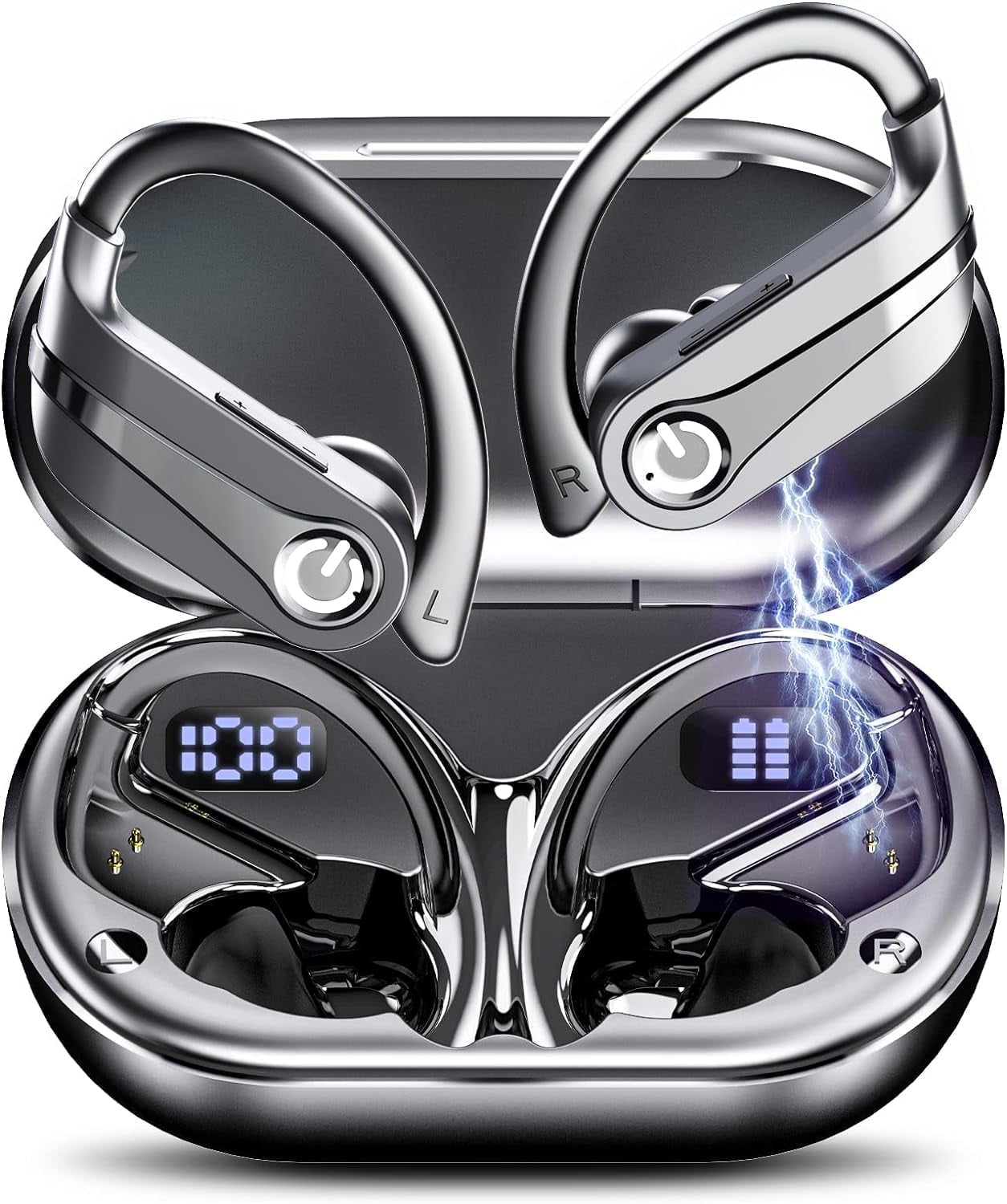 Ear Buds Wireless Bluetooth V5.3 Clip On Earbuds Open Ear Headphones,36 ...