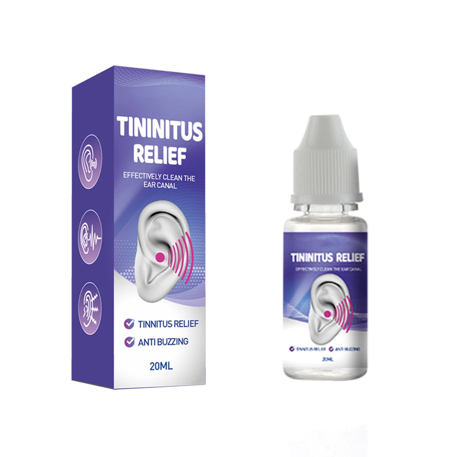 Ear Care Tinnitus Drops for Ringing Ears Reduce Ear Noise & Improve Hearing Effective Reduce Ear ...