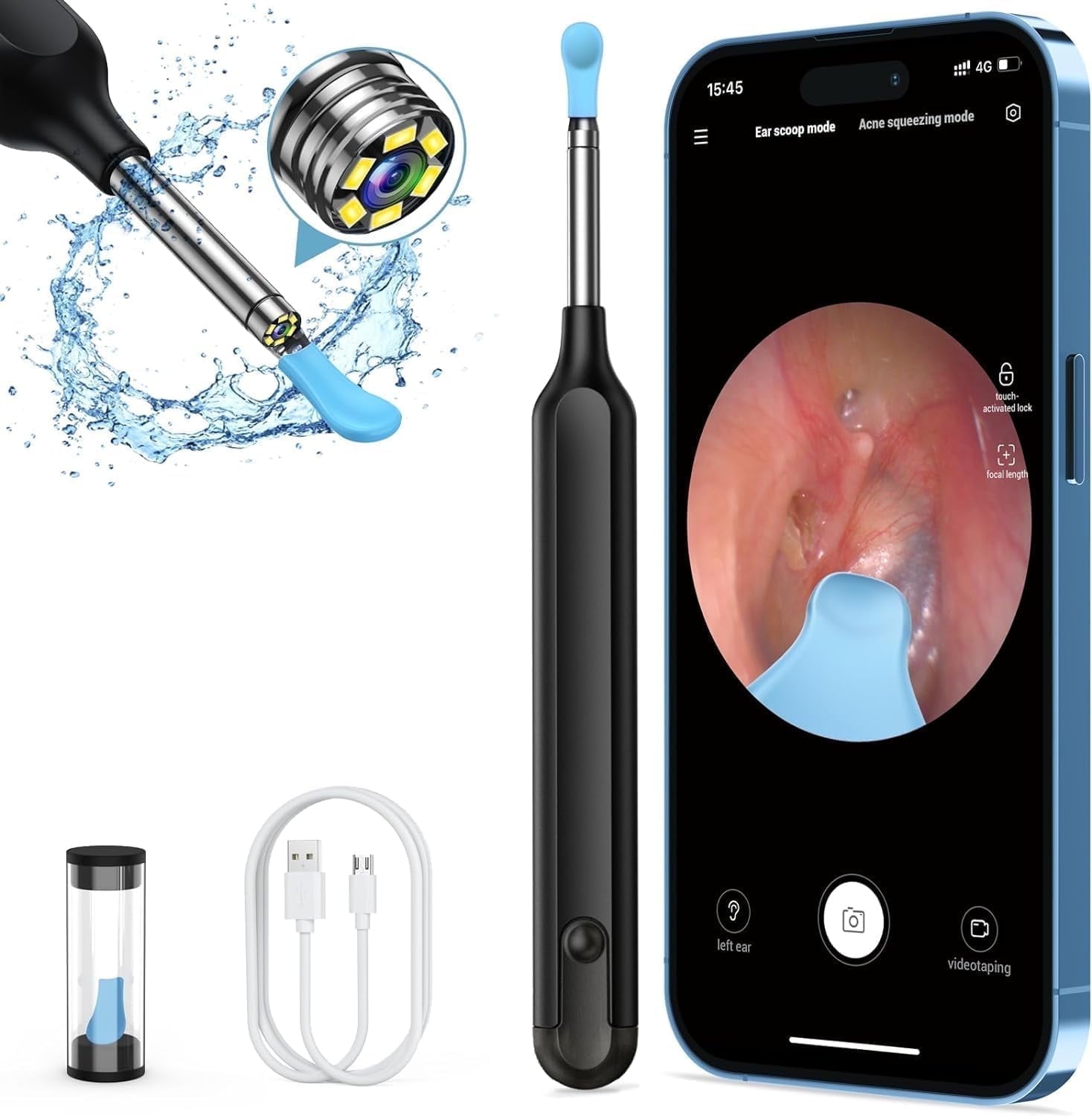 Ear Cleaner with Camera, Earwax Camera Ear Camera Otoscope Cleaner, Ear ...