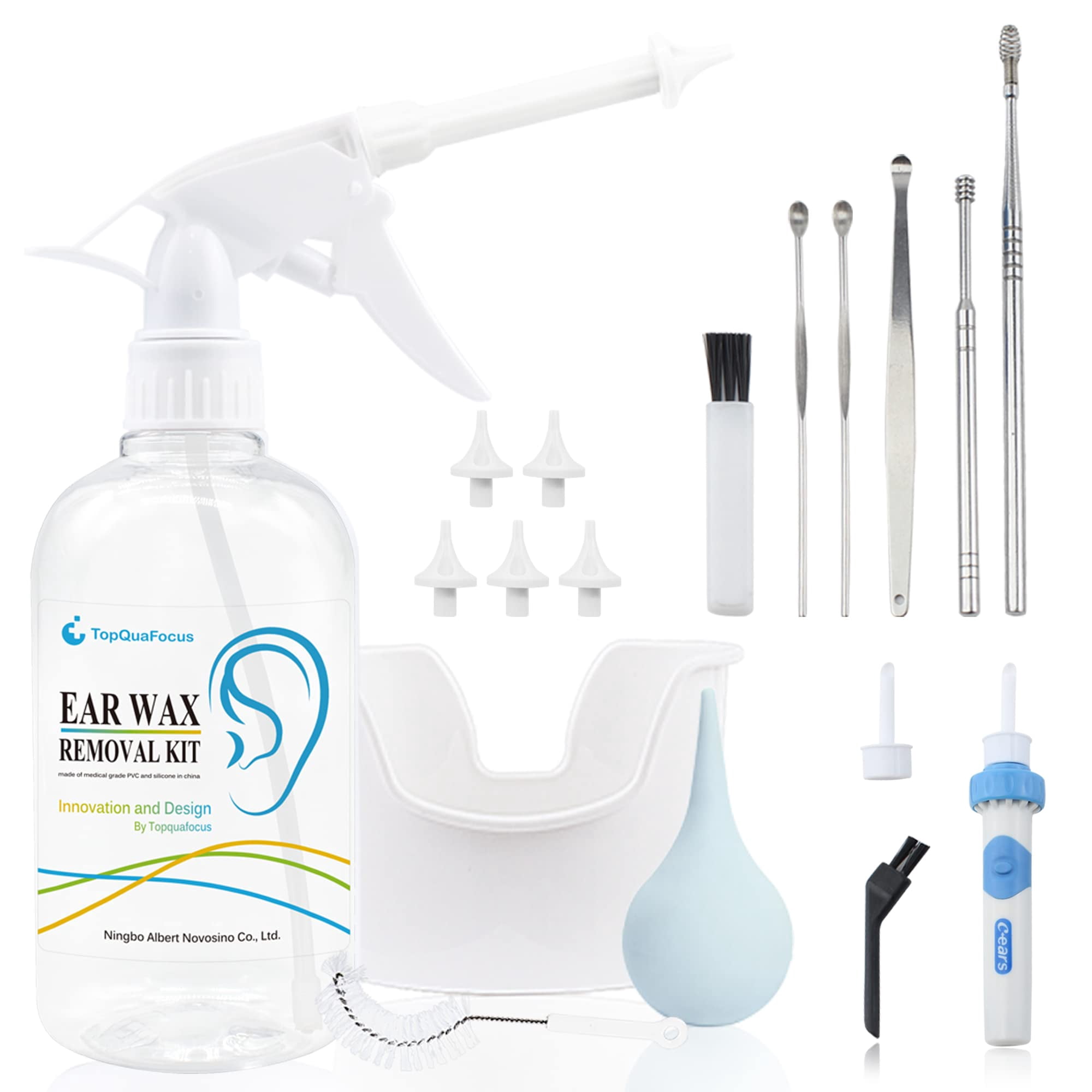 Ear Cleaner Earwax Removal Kit, 16.9oz Earwax Remover Irrigation ...