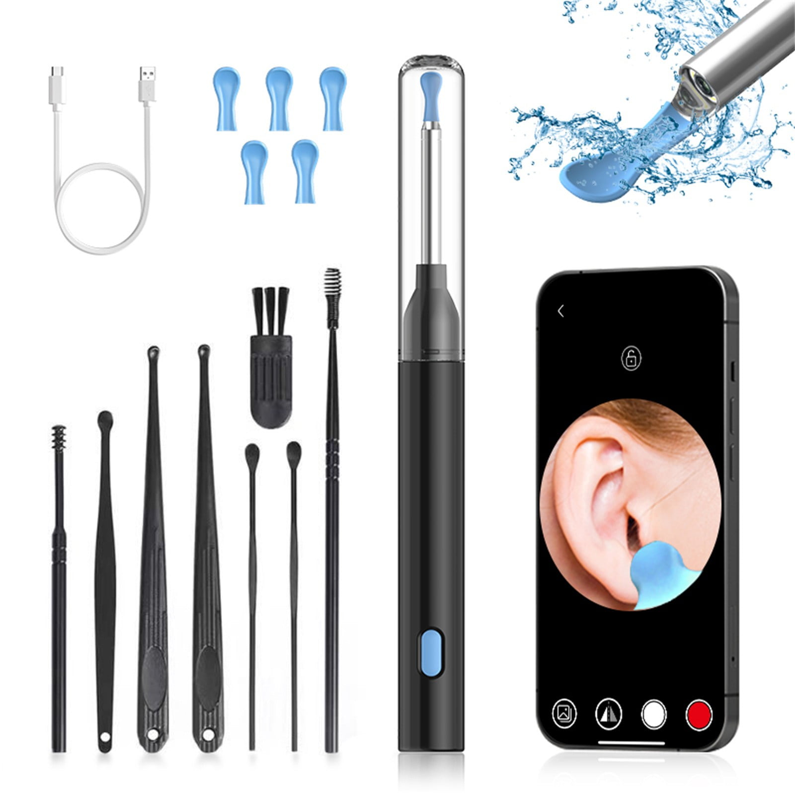 Ear Cleaner Kit Pro Ear Cleaner Kit Ear Wax Removal Tool Wireless With ...