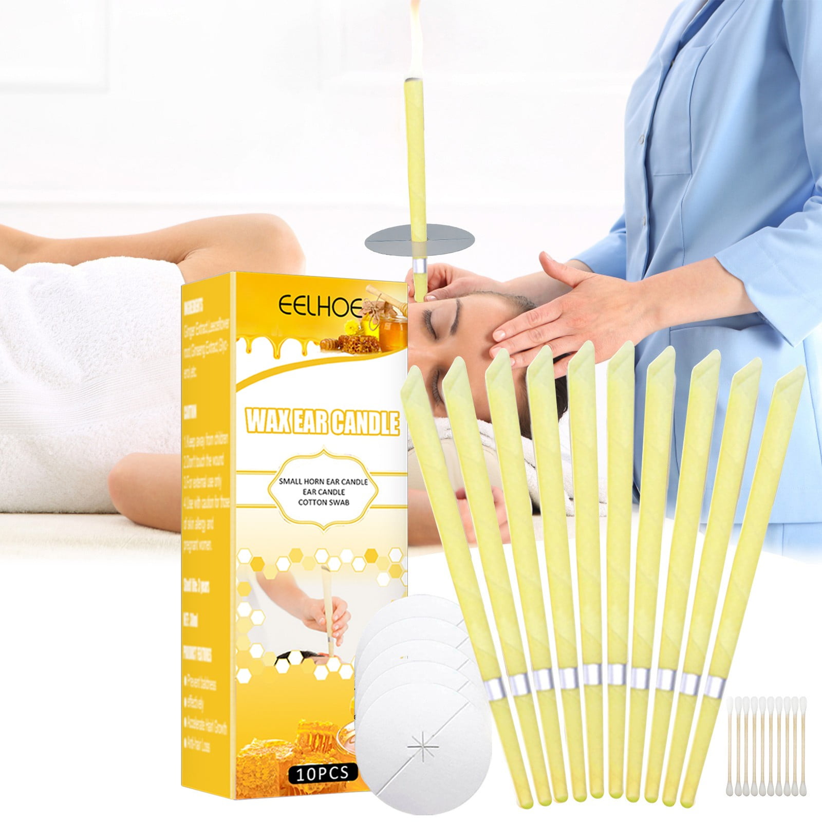 Ear Cleaning Vacuum Earwax Remover Tips Candle Wax Remover with Ear Wax ...