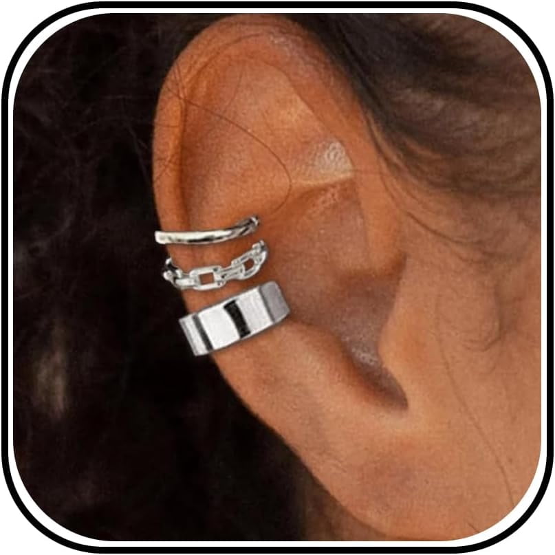 Ear Cuff Earrings for Women Non Pierced Gold Silver Dainty Stackable ...