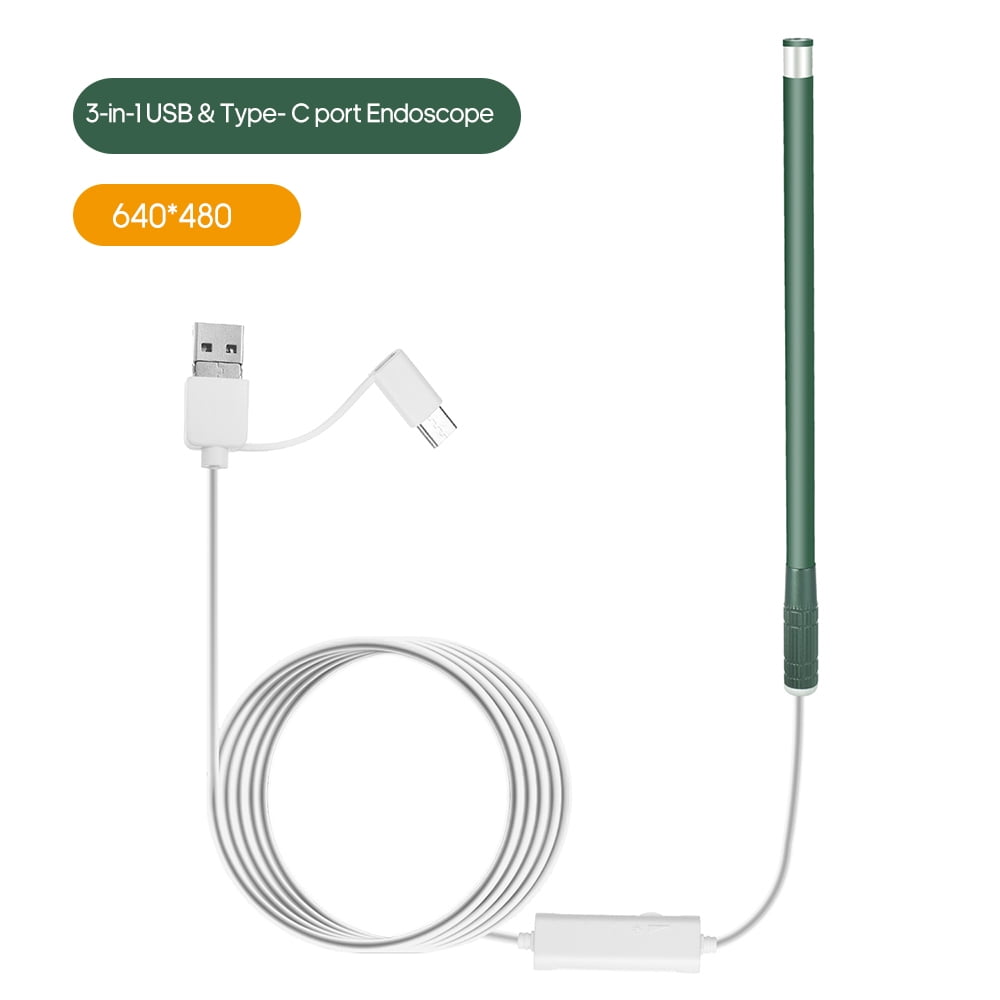 Ear Endoscopy Camera with 6 Dimmable Brightness Adjustable LEDs 5.5MM ...