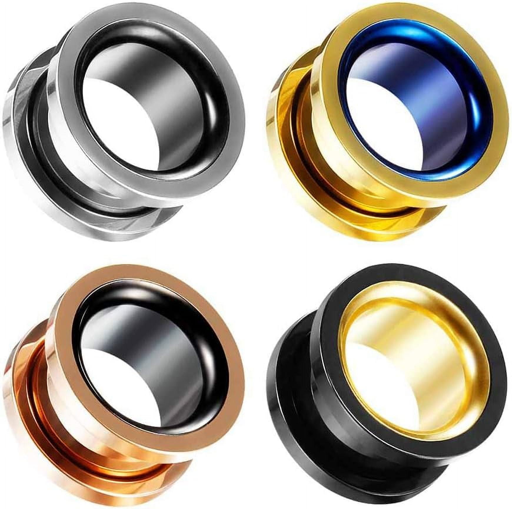 Ear Gauges Screw Surgical Steel Plugs, Flesh Stretchers Earrings, Size ...