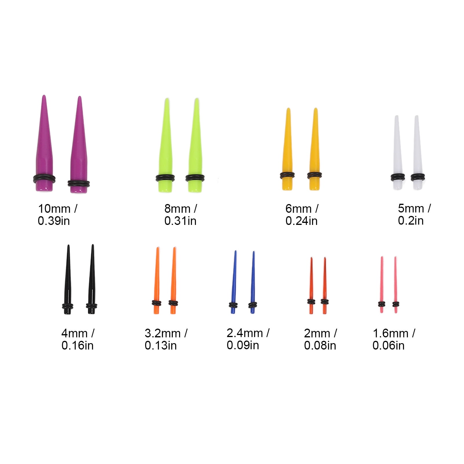Ear Gauges Set: 1.6 To 12mm Tapers, Plugs Tunnels, Gradual Stretching ...