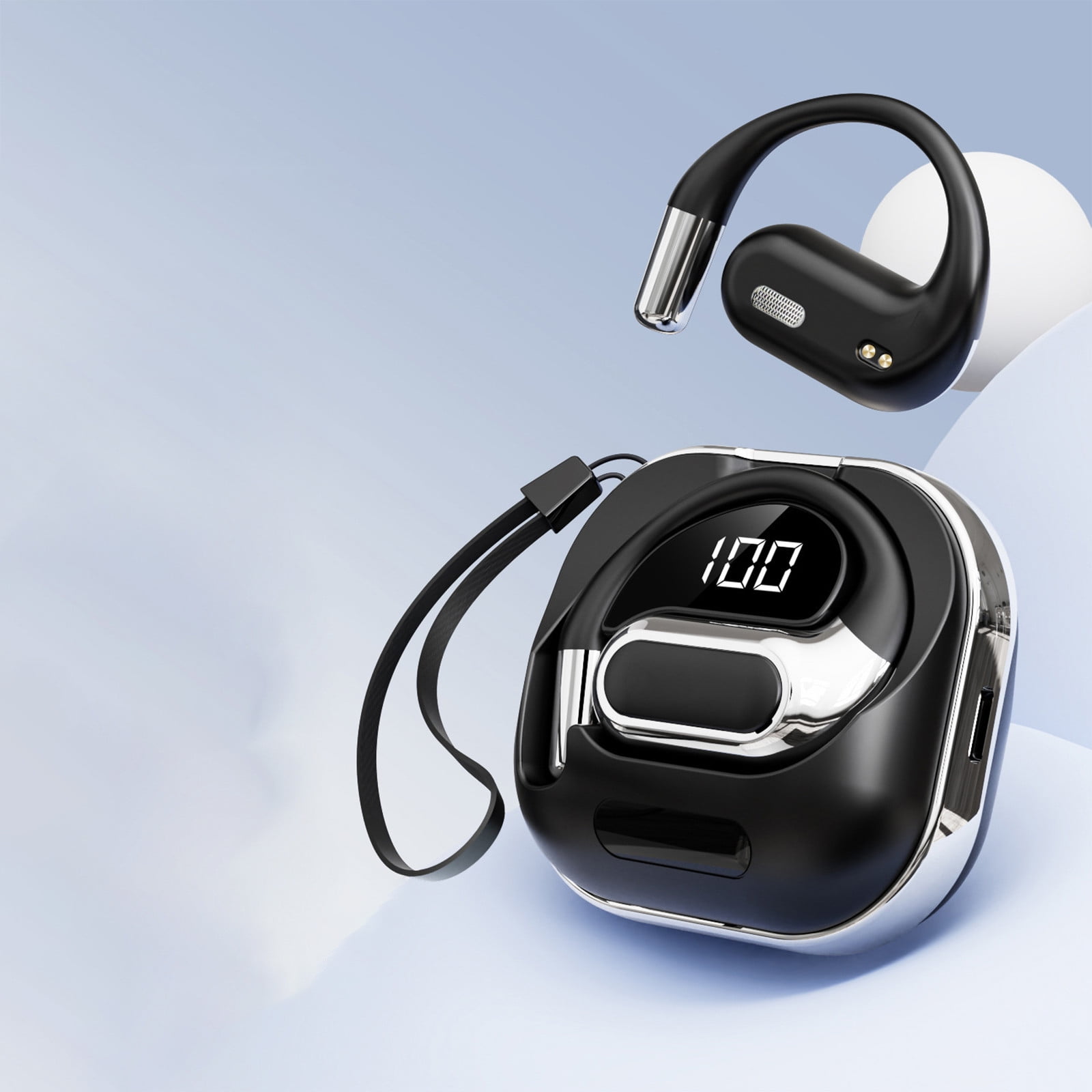 Ear Hanging Bluetooth Earphones, 5.4 Bluetooth, Lightweight, High ...