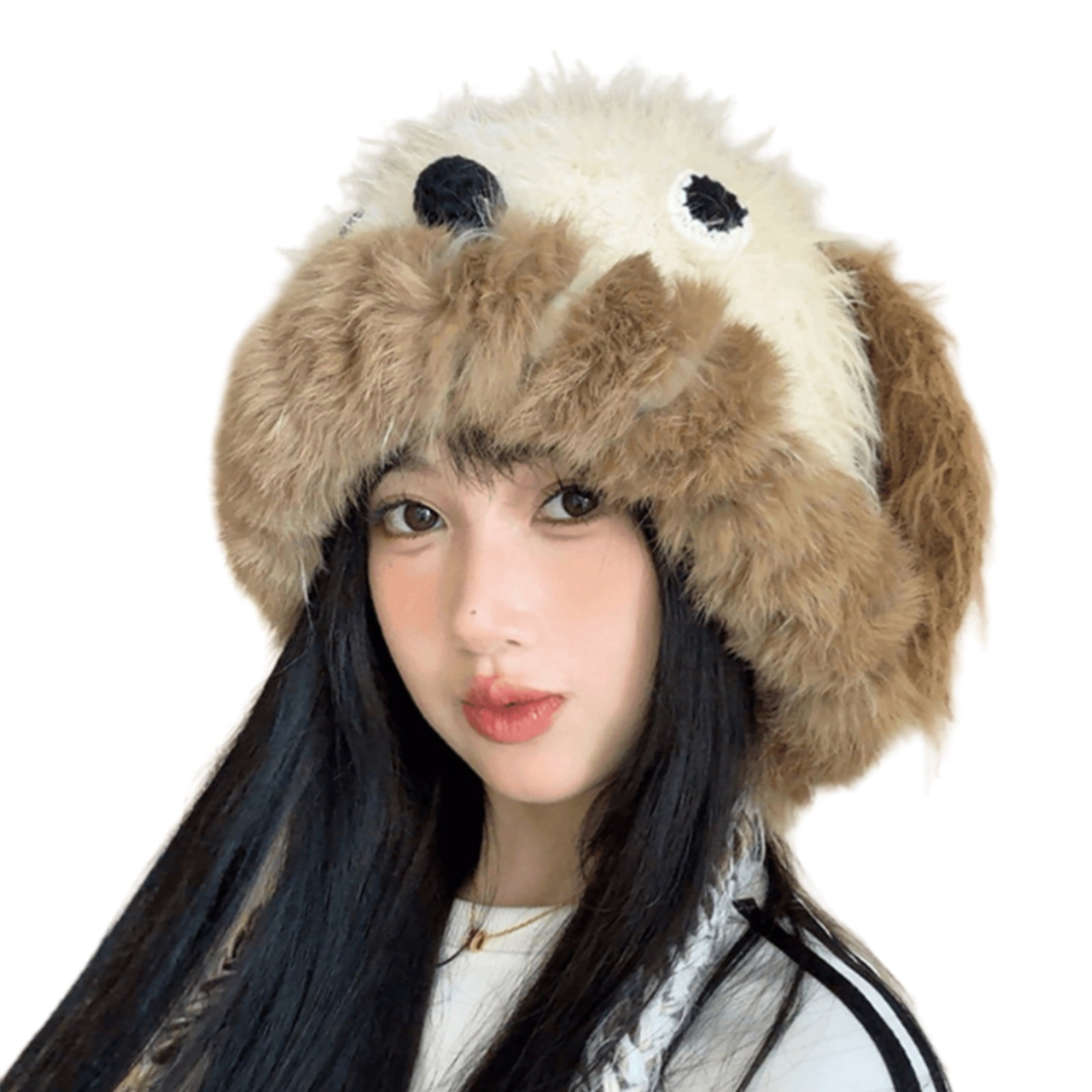 Ear Hat Soft Plush Role Playing Hat Hairy Fashionable Women Hat for ...