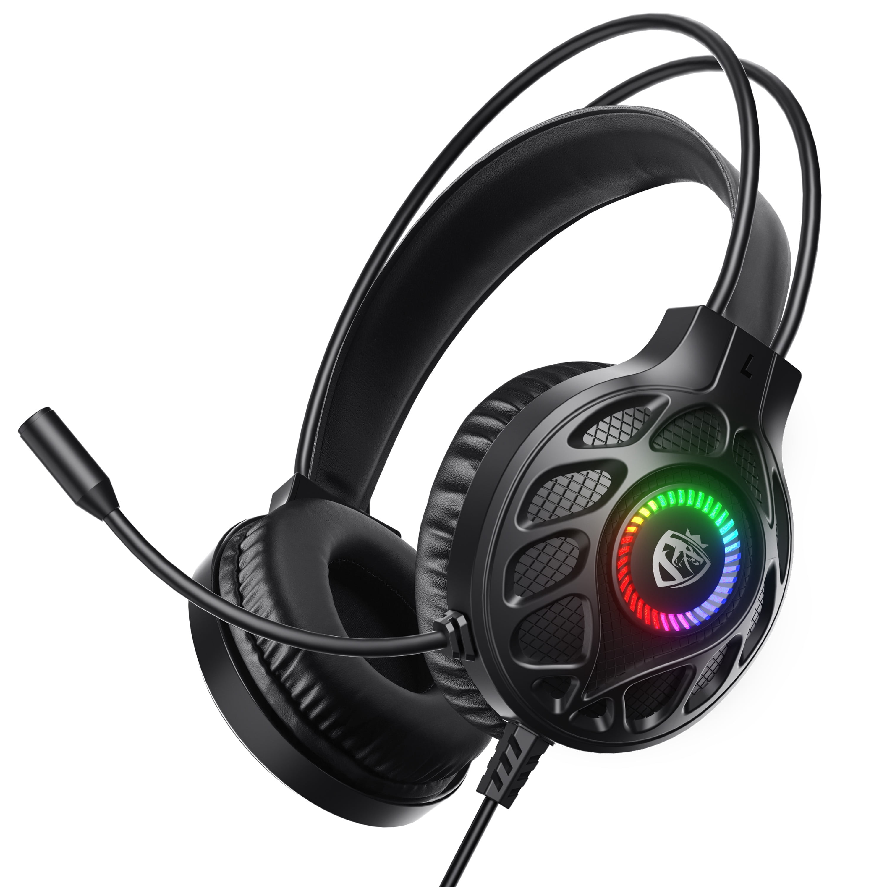 Over Ear Headphones Wired, Computer Headphones with Microphone, Volume ...