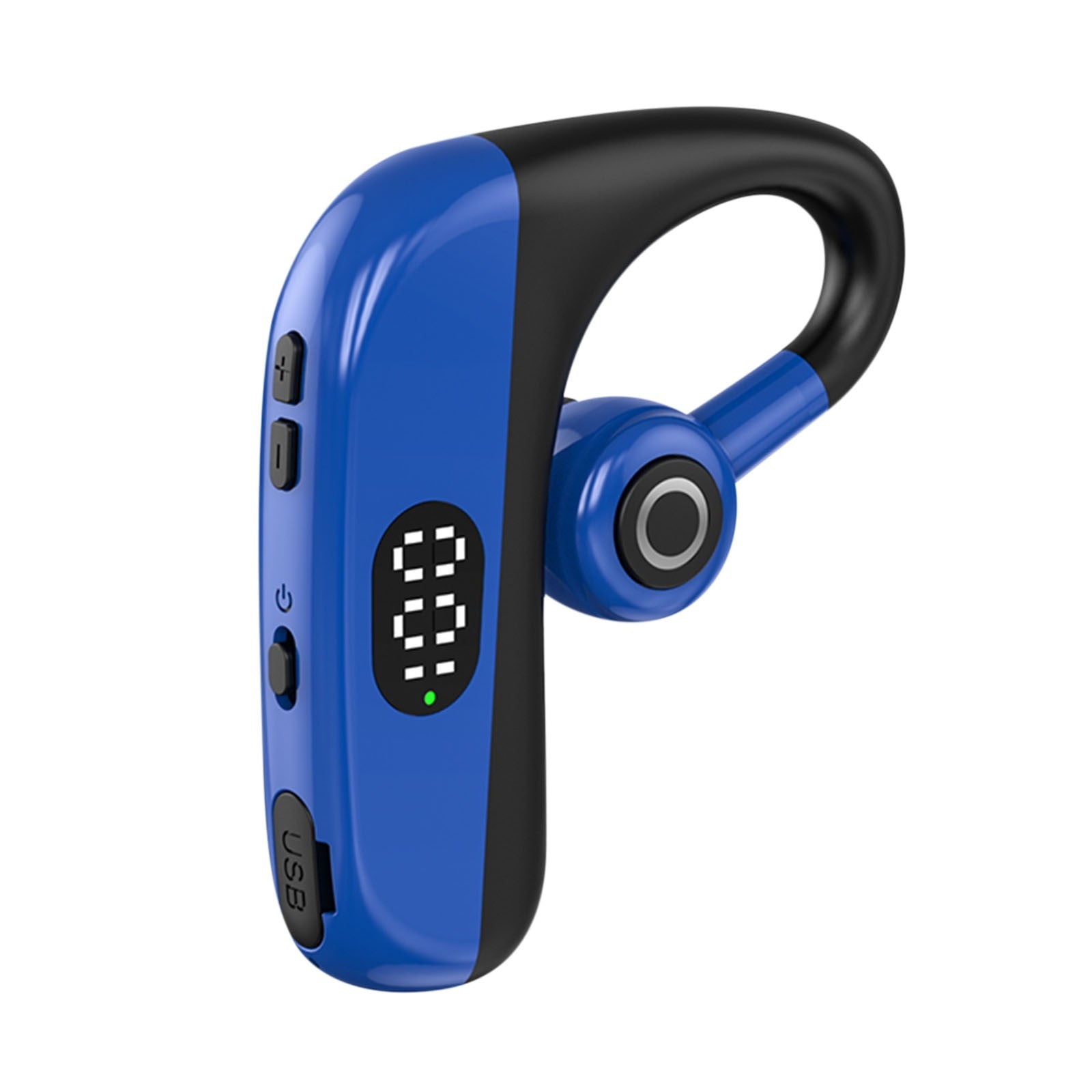 Ear Headset With Mic Bluetooth 5.2 Earphone LED Display Earpiece ...