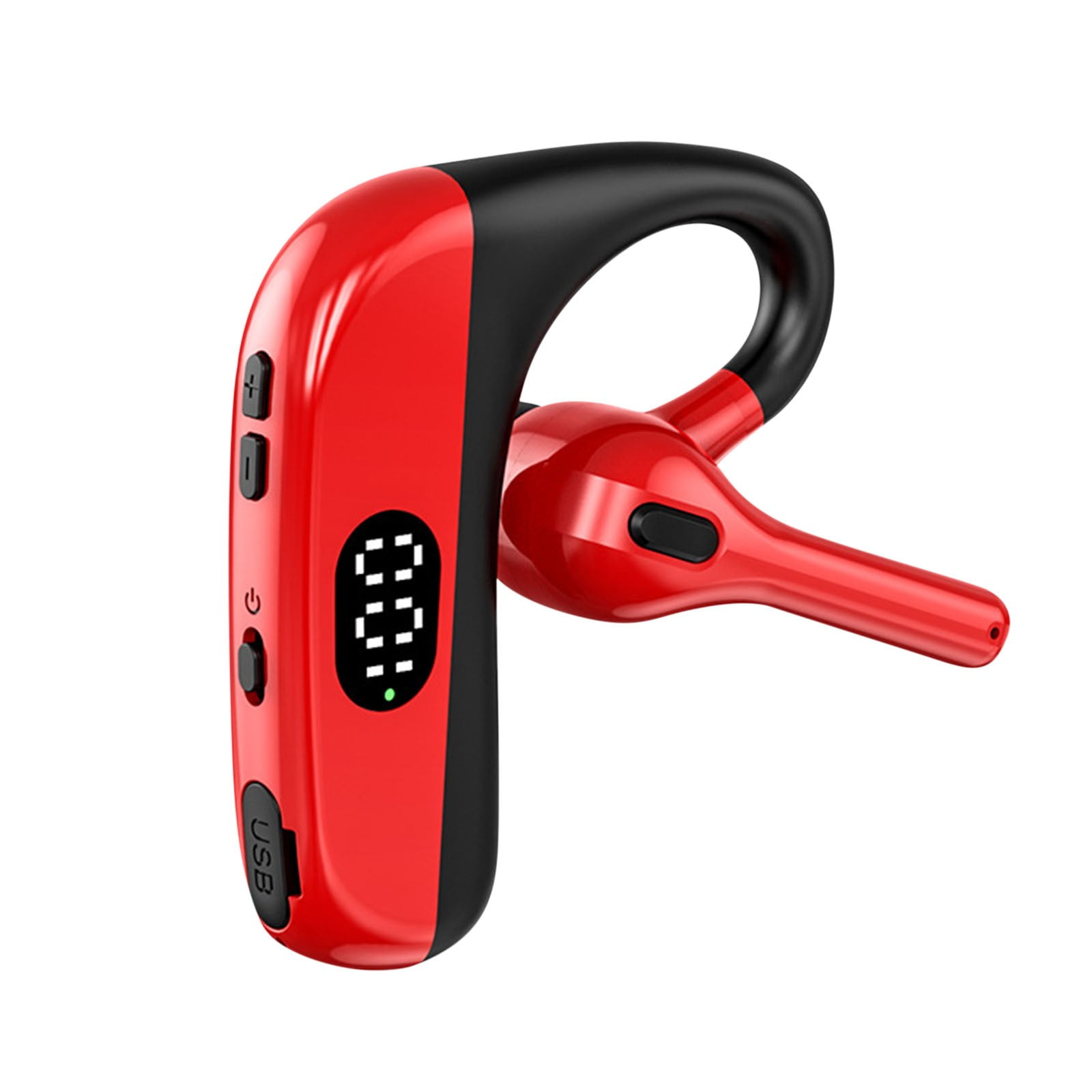 Ear Headset with Mic Bluetooth 5.2 Earphone LED Display Earpiece ...