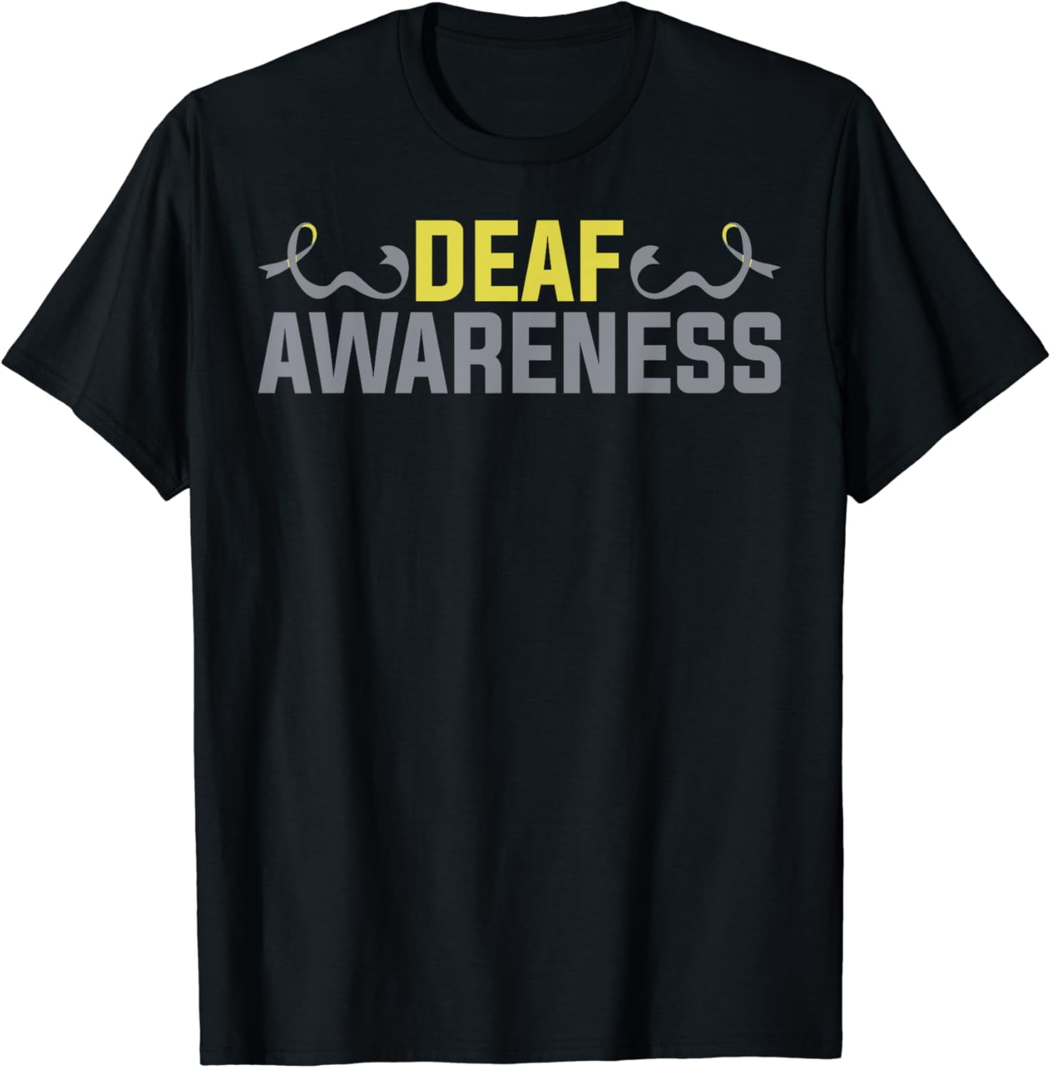 Ear Hearing Disability ASL Sign LanguageDeaf Awareness T-Shirt ...