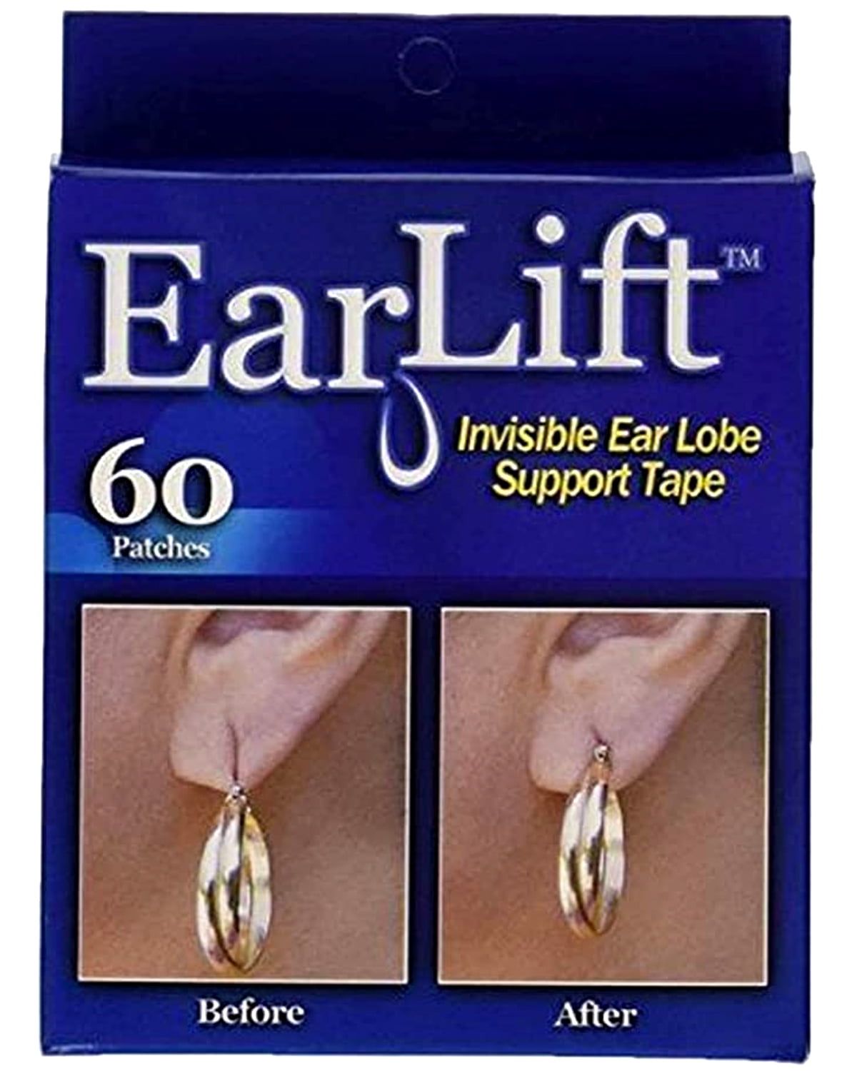 Ear Lifts - Invisible Support Patches for Pierced Earrings, Prevents ...
