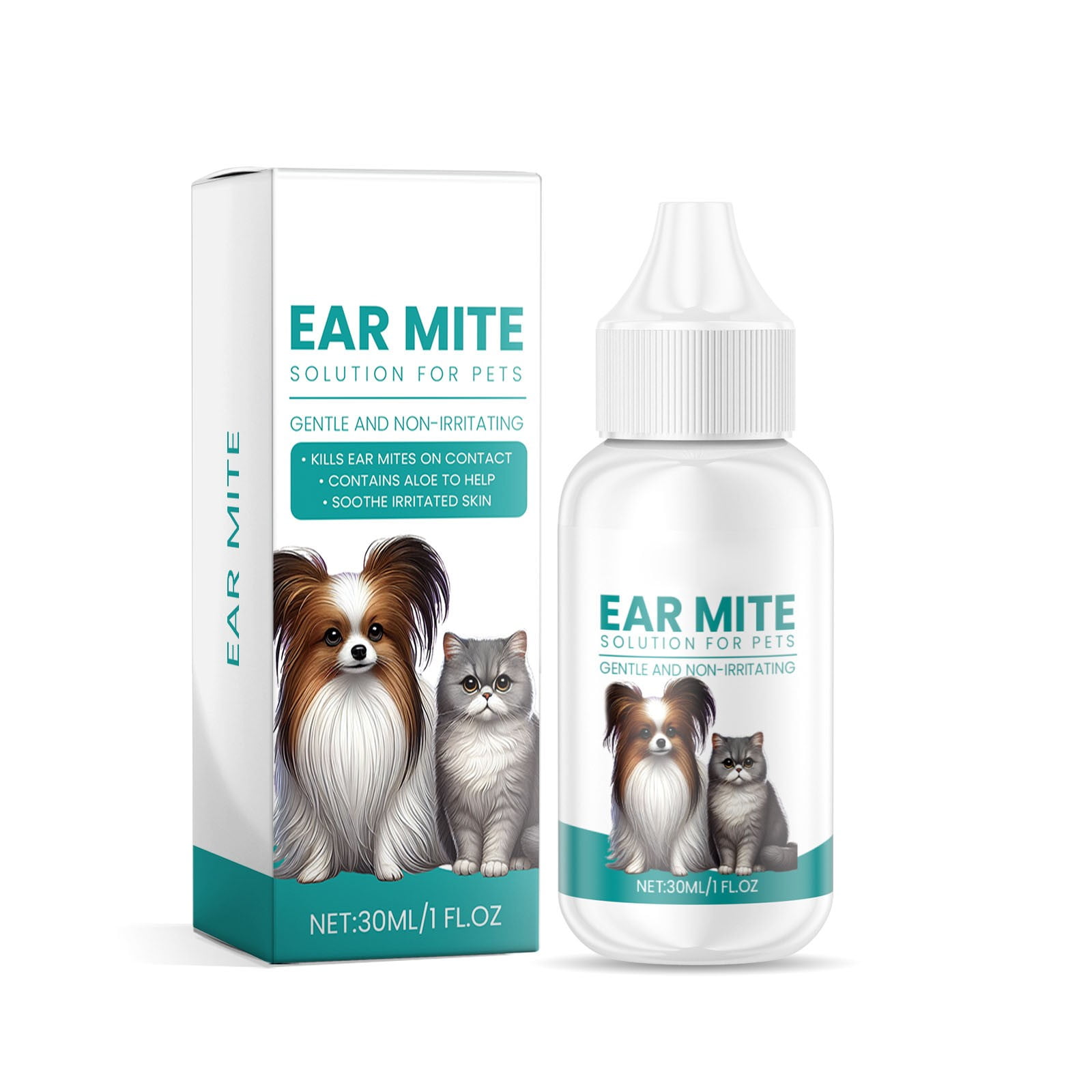 Ear Mite Solution for Pets Gentle and Non-Irritating Formula, 30ml ...
