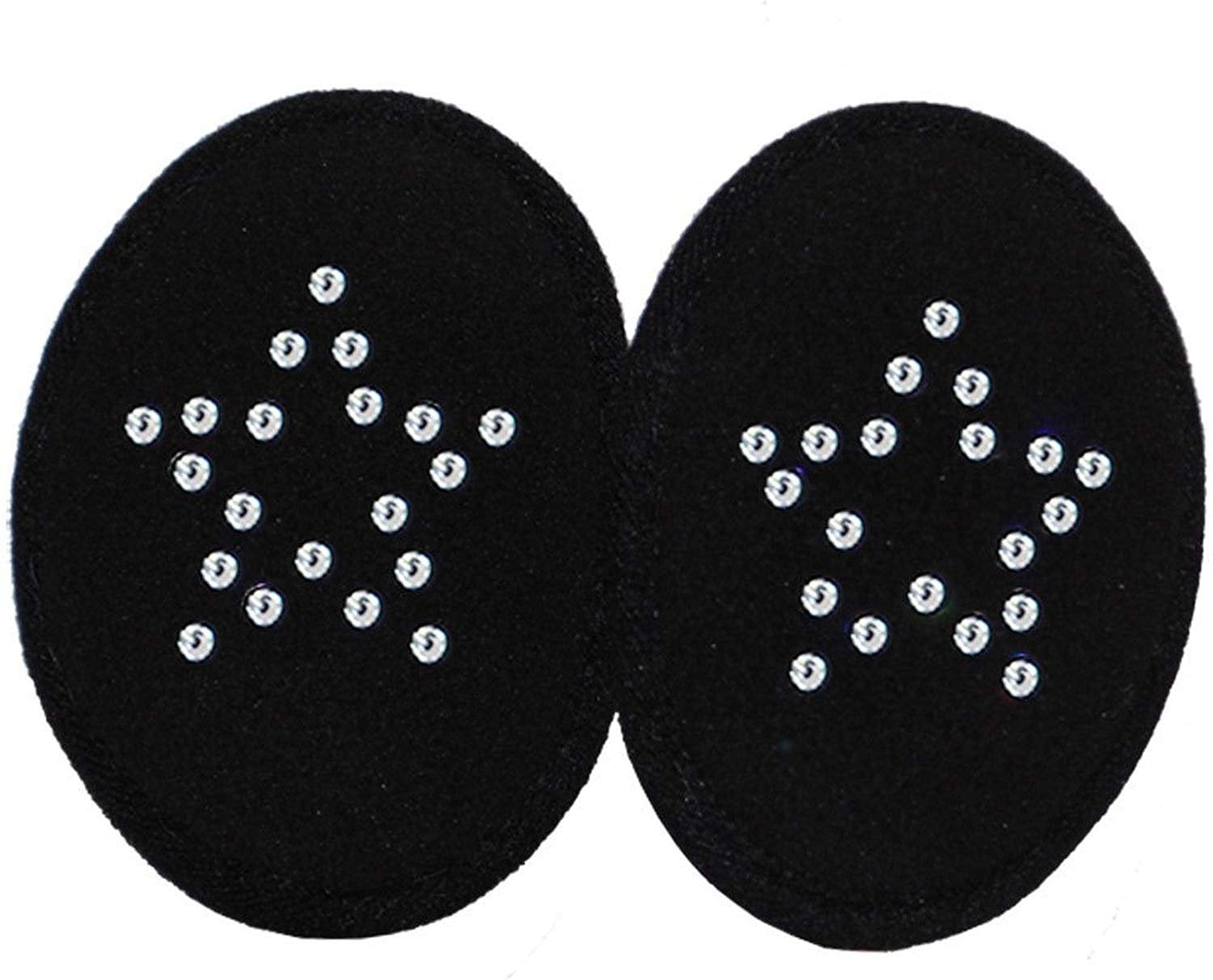 Ear Mitts Bandless Ear Muffs, Black Fleece & Austria precision-cut ...