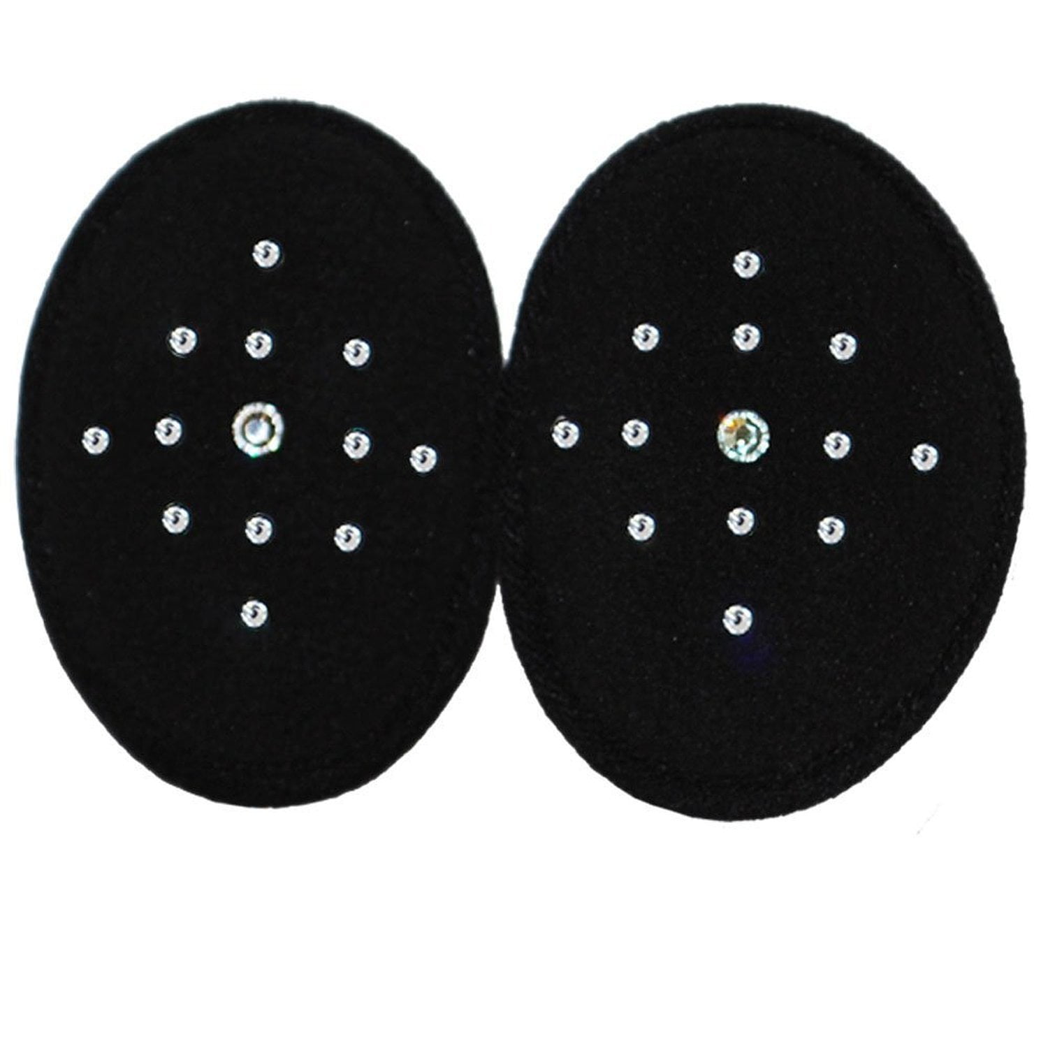 Ear Mitts Bandless Ear Muffs, Black Velvet With Austria precision-cut ...