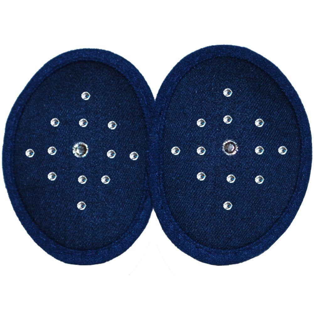 Ear Mitts Bandless Ear Muffs, Denim With Austria precision-cut crystal ...