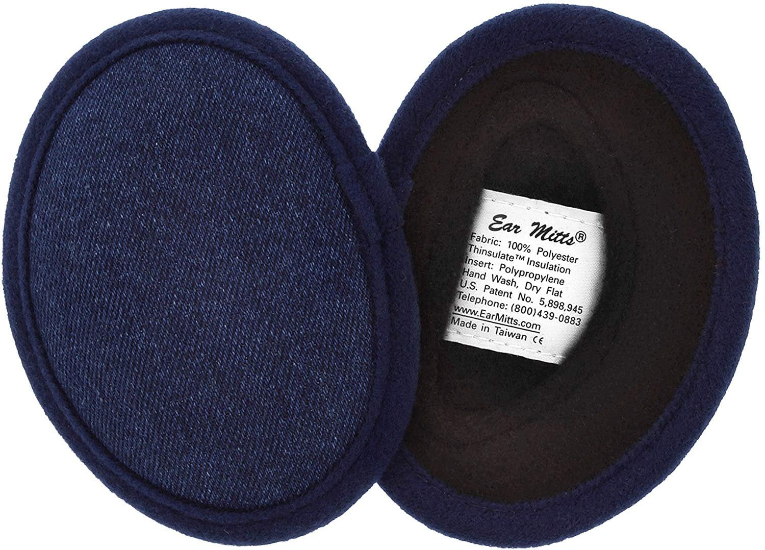 Ear Mitts Bandless Ear Muffs For Men & Women, Cotton Denim Ear Warmers ...