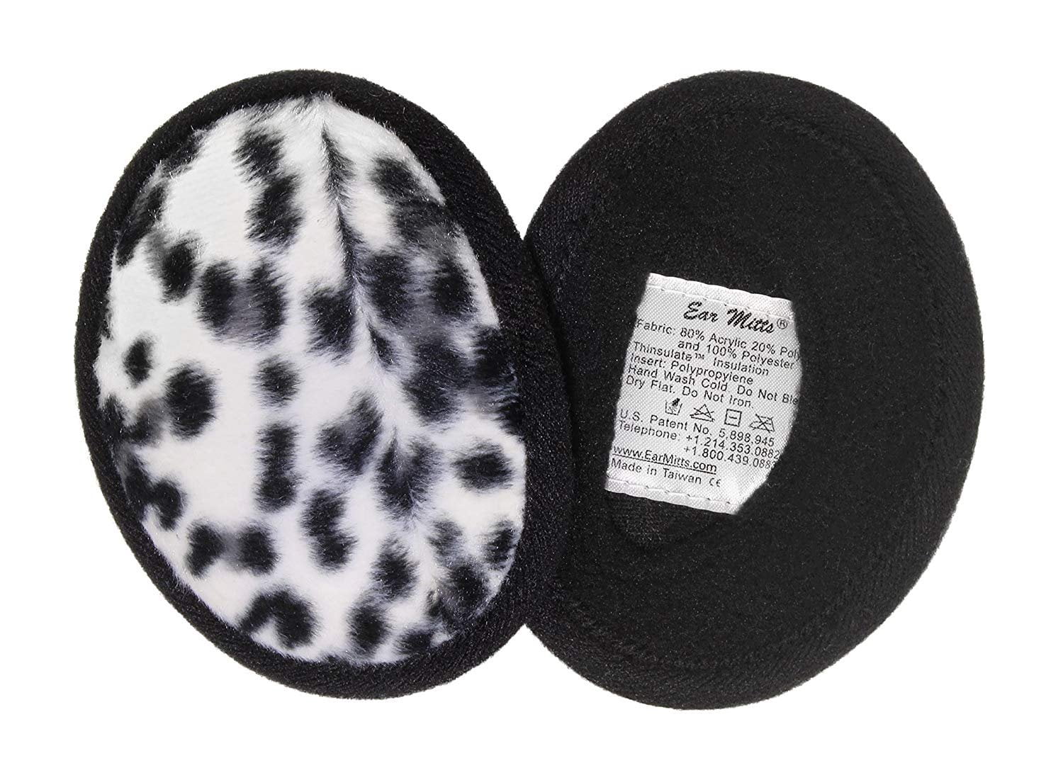 Ear Mitts Bandless Ear Muffs For Women, Ocelot Faux Fur Ear Warmers ...