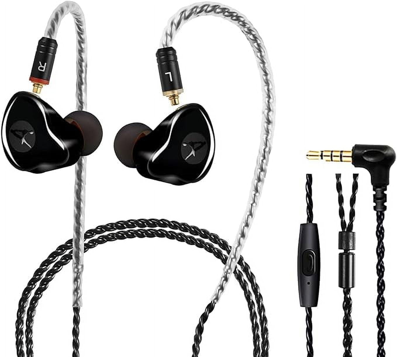 in Ear Monitor Headphones, HiFi Stereo IEM Earphones, Dynamic Dual ...