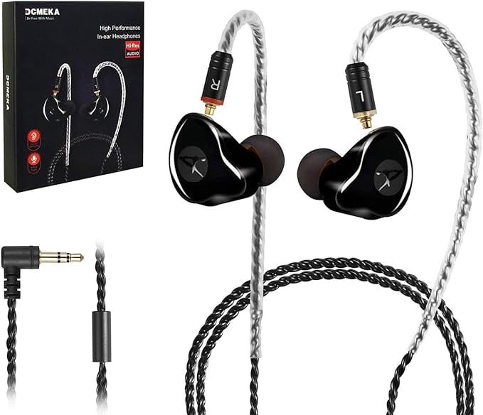 in Ear Monitor Headphones, HiFi Stereo IEM Earphones, Dynamic Dual ...