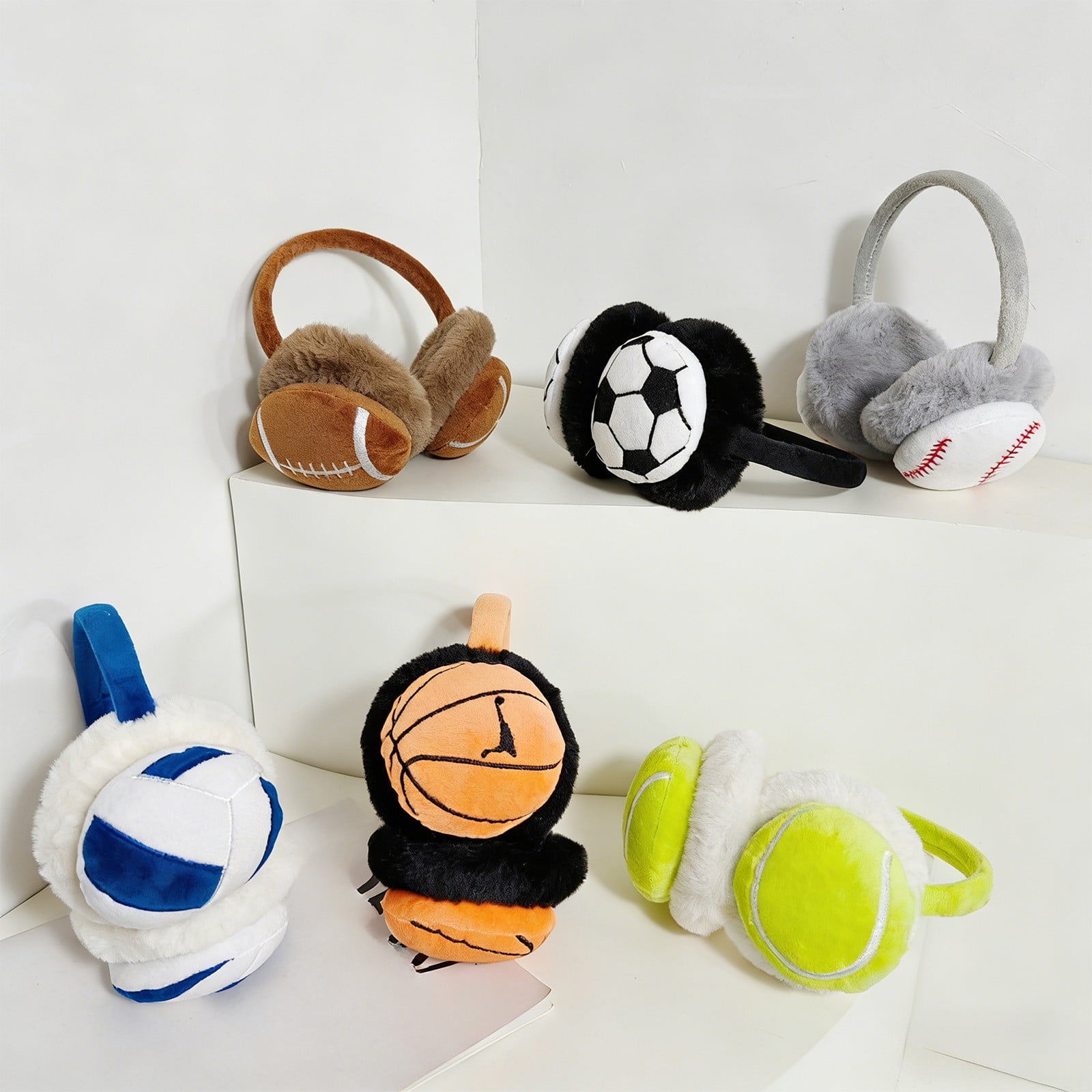 Ear Muffs for Winter | Soft Foldable Polyester Ear Warmers Black Blue ...