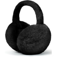 HDE Women's Fuzzy Faux Fur Earmuffs with Rhinestone Charms White ...